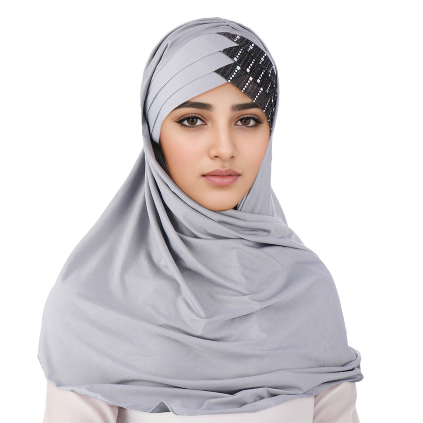HMOONORY Women Hat Ruffle Cancer Chemo Turban Wrap Cap Scarf Shawl ...