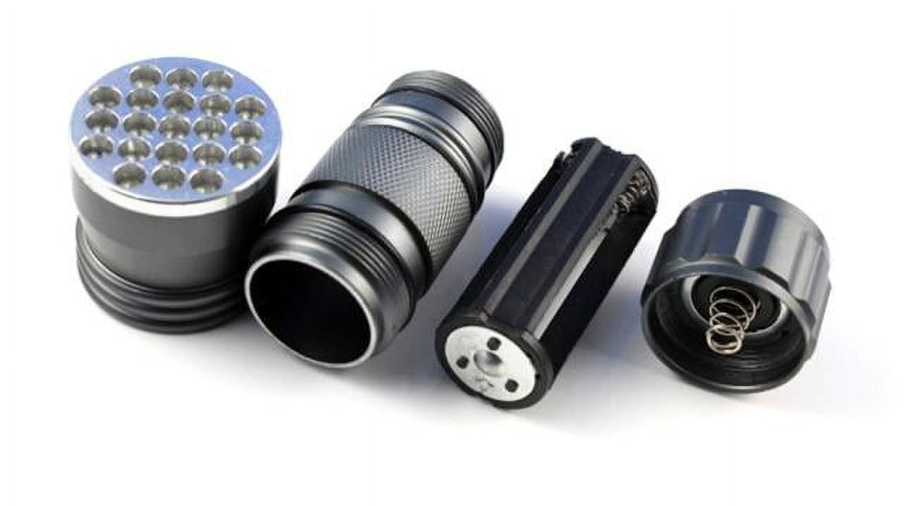 HMOONORY flashlight UV Ultra Violet 21 LED Flashlight Blacklight Aluminum Torch Light Lamp ...