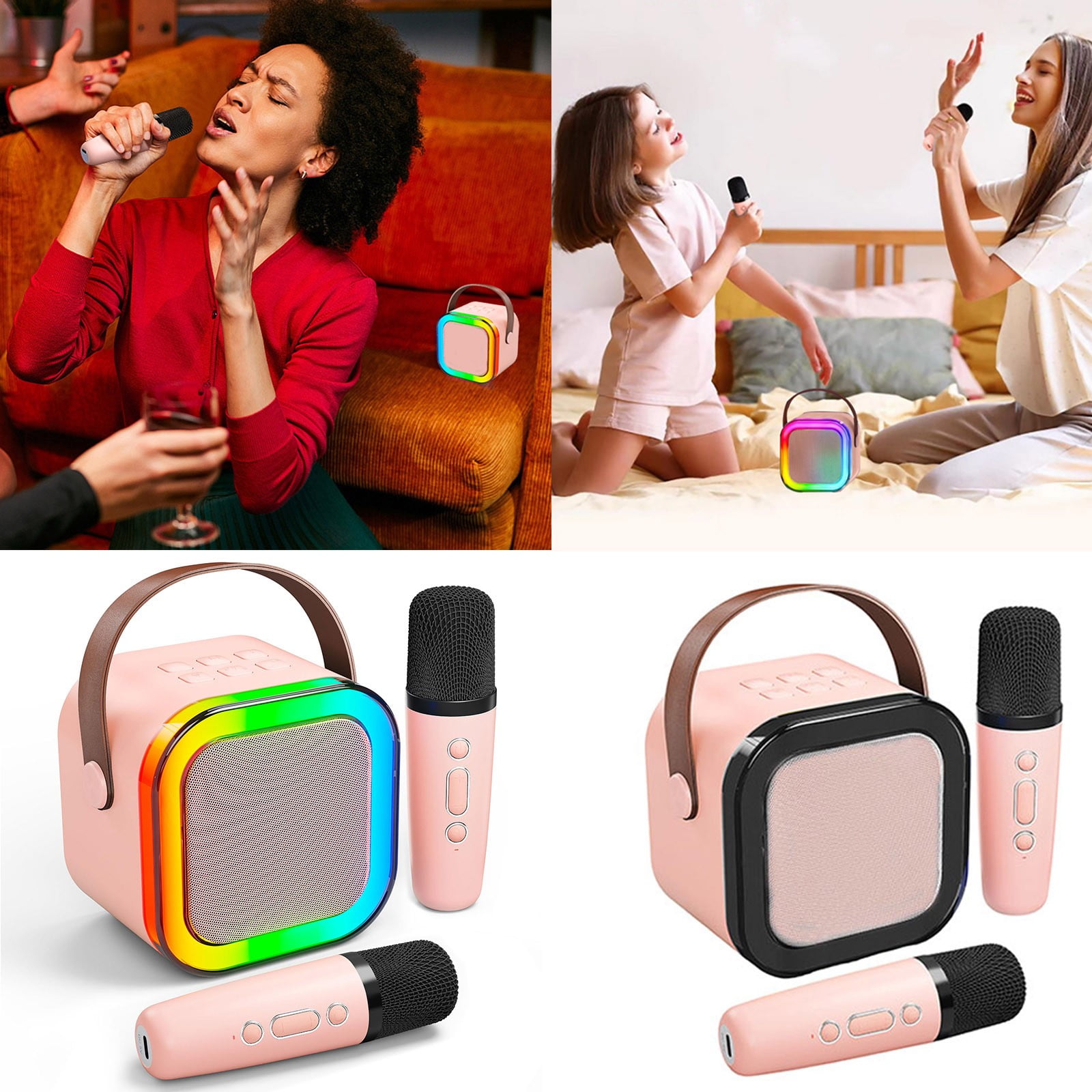 HMPEAIIY 1Set Karao Ke Machine For Kids Adults Portable Blue Tooth Mini ...