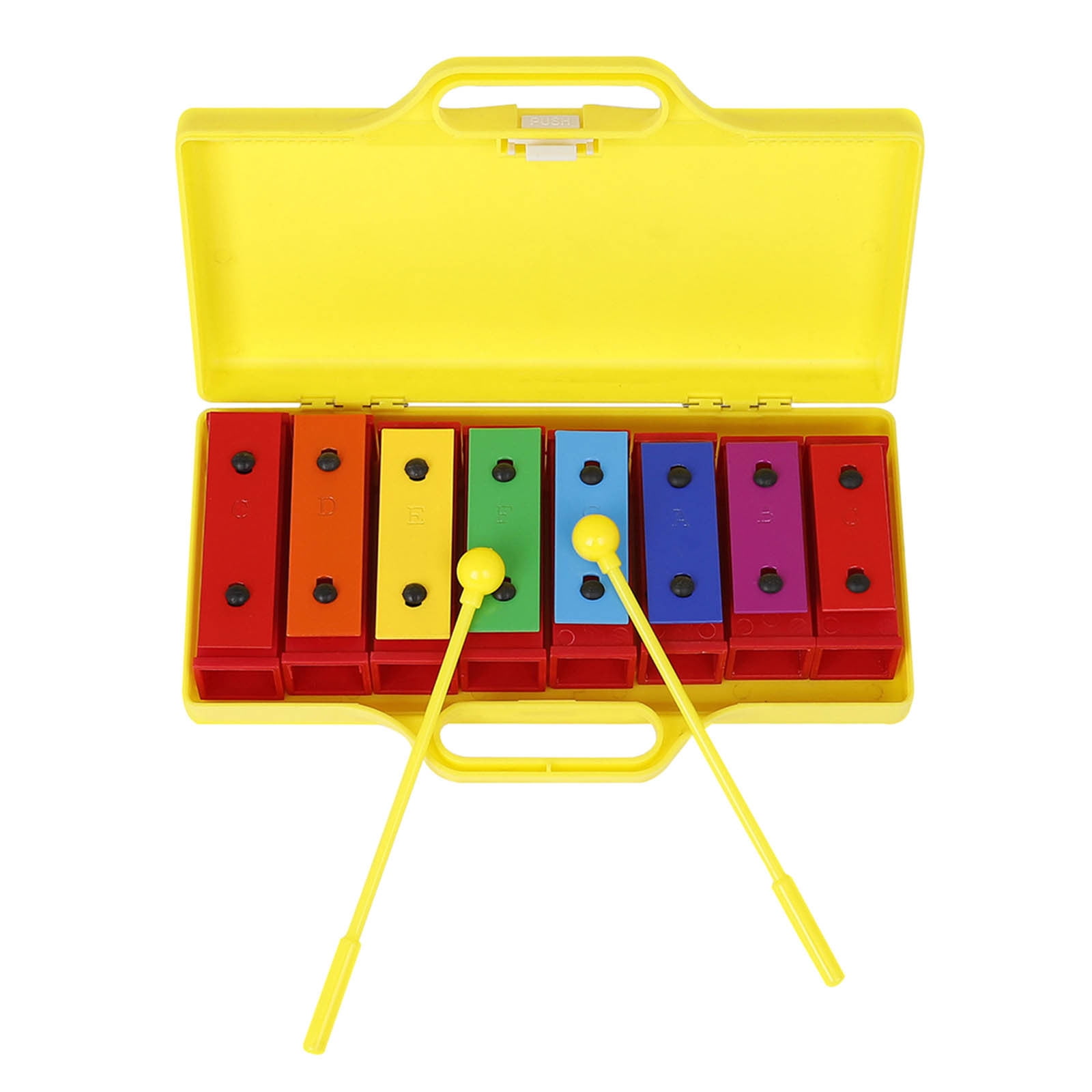 HMPEAIIY 8 Note Xylophone Colorful Glockenspiel Removable Color Metal ...