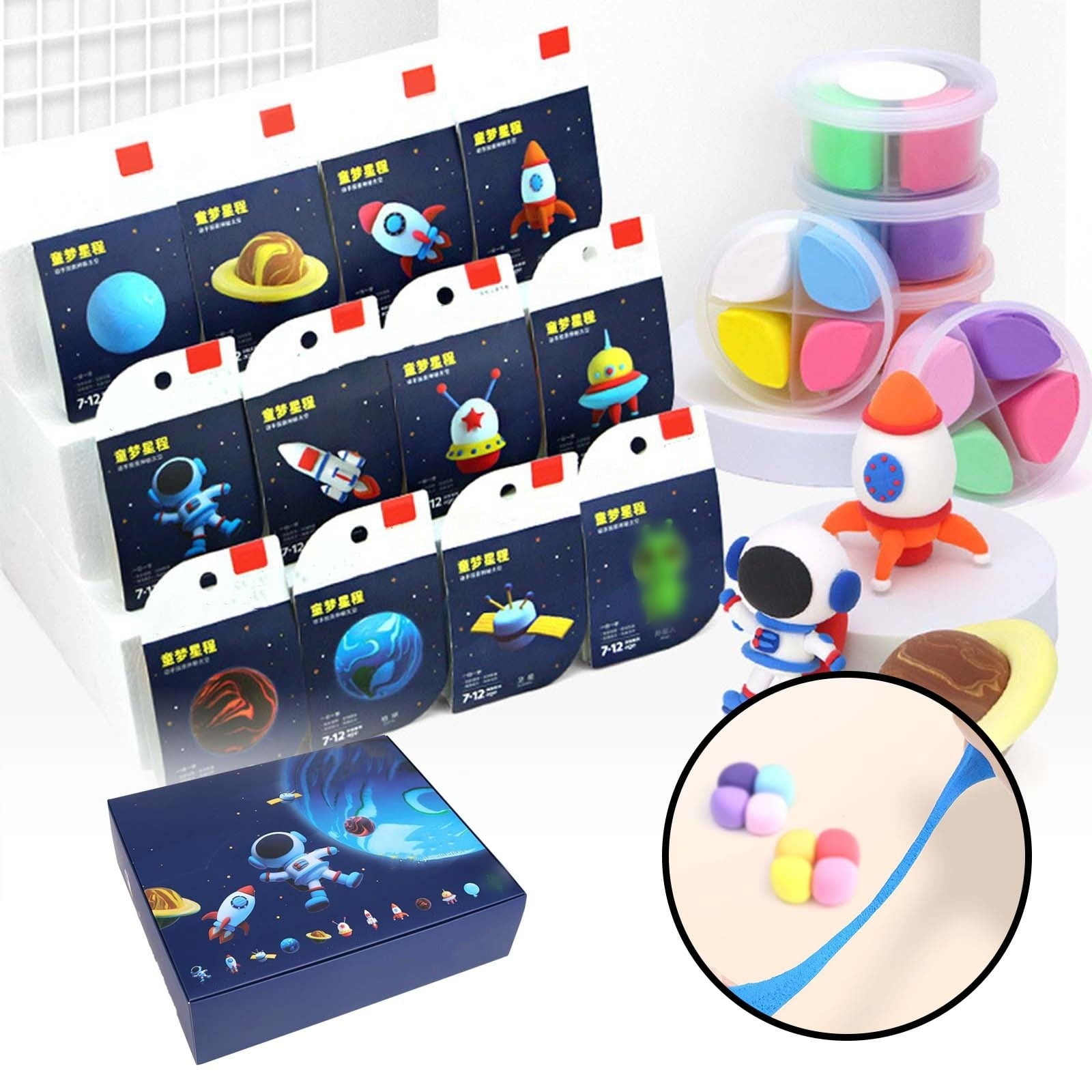 HMPEAIIY Air Dry Clay Kit For Kids Molding Clay Kits With Tools Super ...