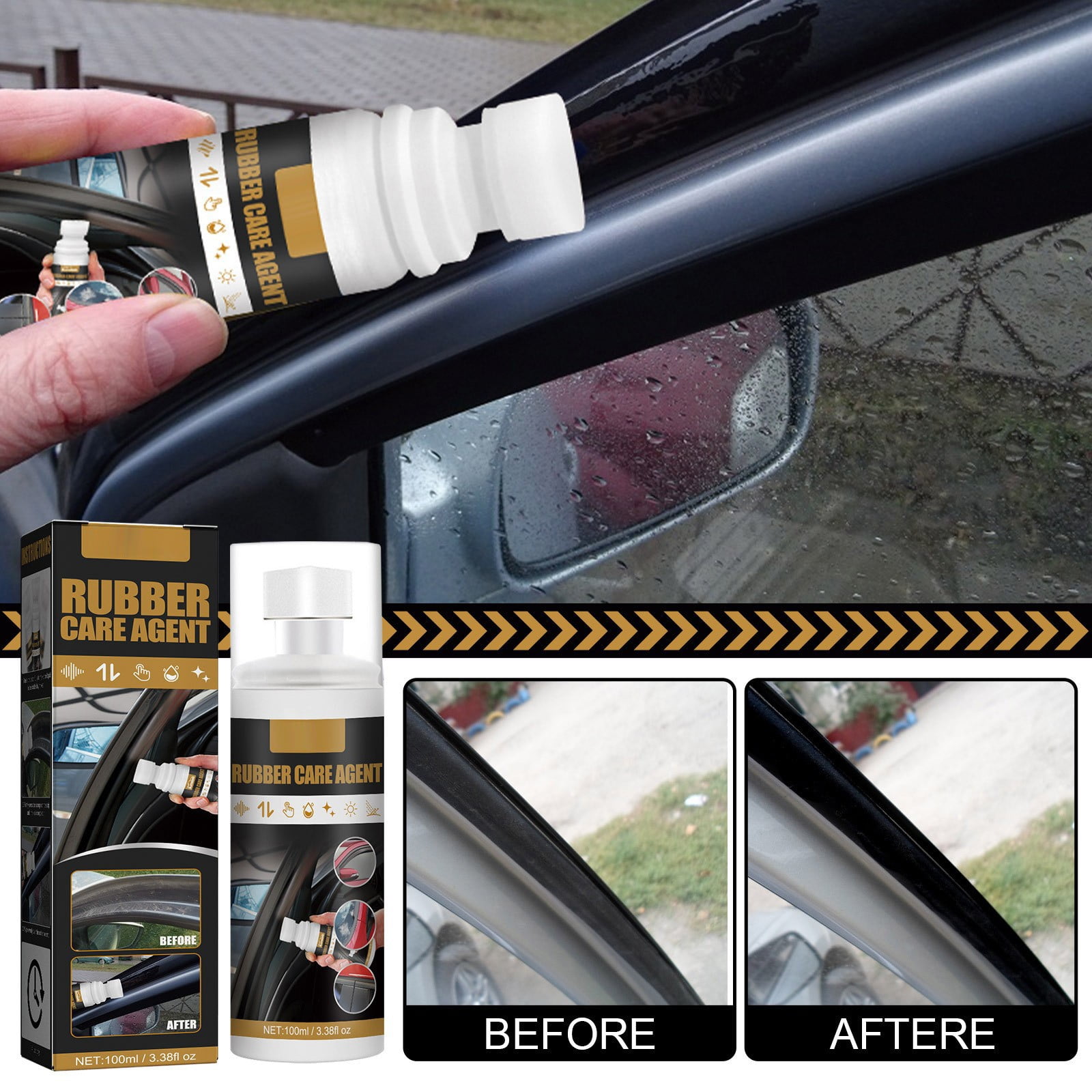 HMPEAIIY Automobile Rubber Cleaning Glazing Decontamination Protective ...