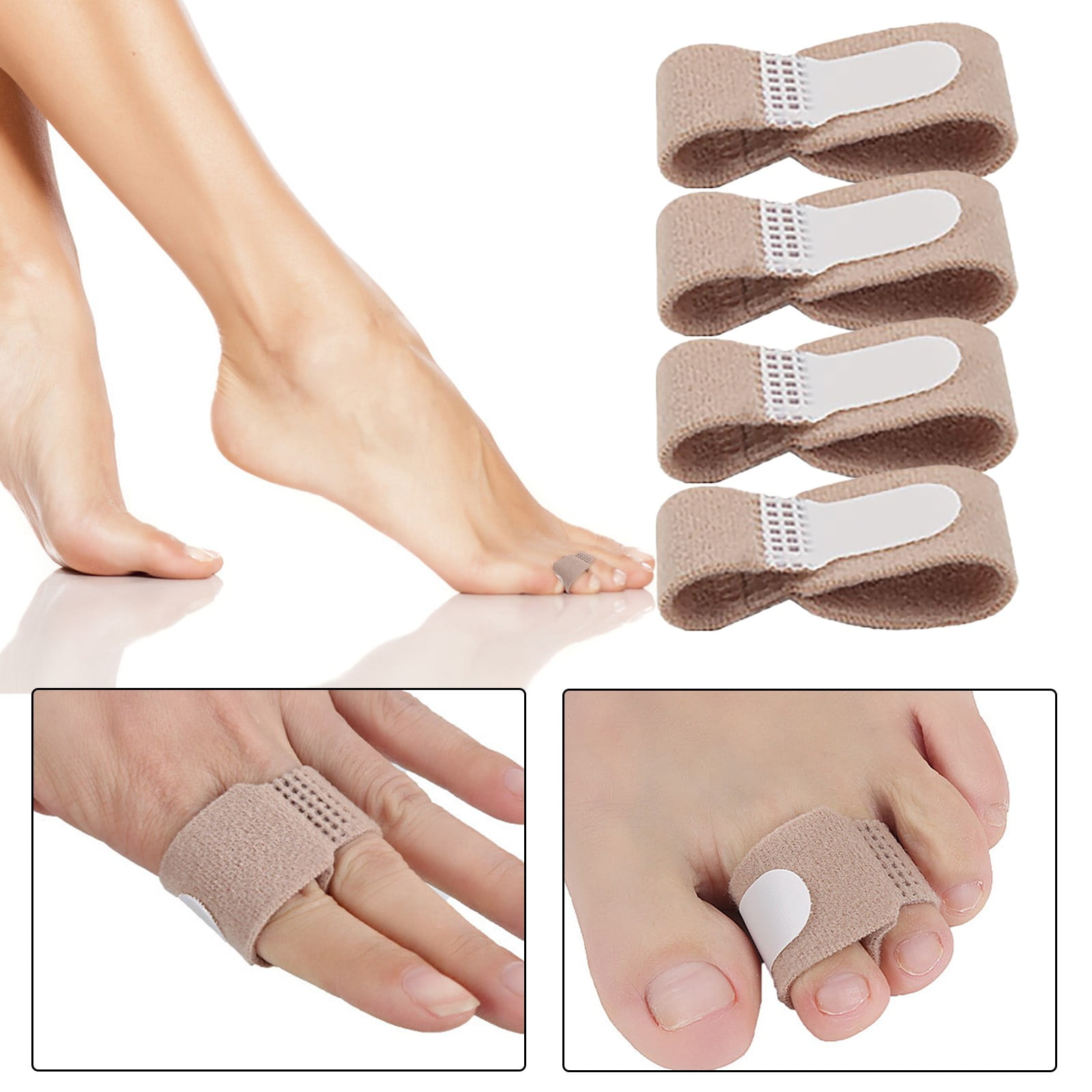 HMPEAIIY Broken Toe Wraps Cushioned Bandages Hammer Toe Separator ...