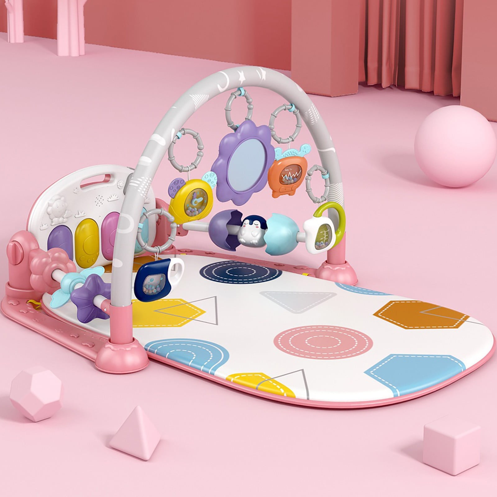 HMPEAIIY Dearlomum Baby Play Mat Baby Gym Funny Play Piano Tummy Baby ...