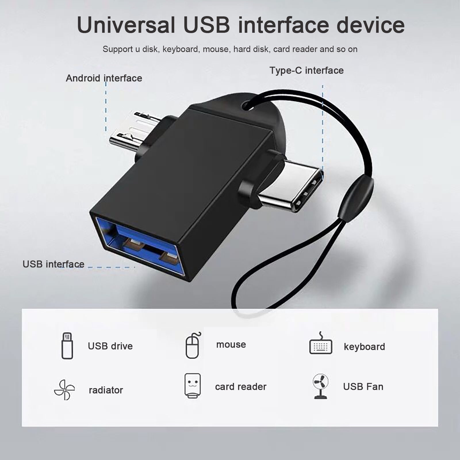 HMPEAIIY Dvi to Usbc C 2-in-1 OTG USB 3.0 Female to USB 3.1 Type C ...