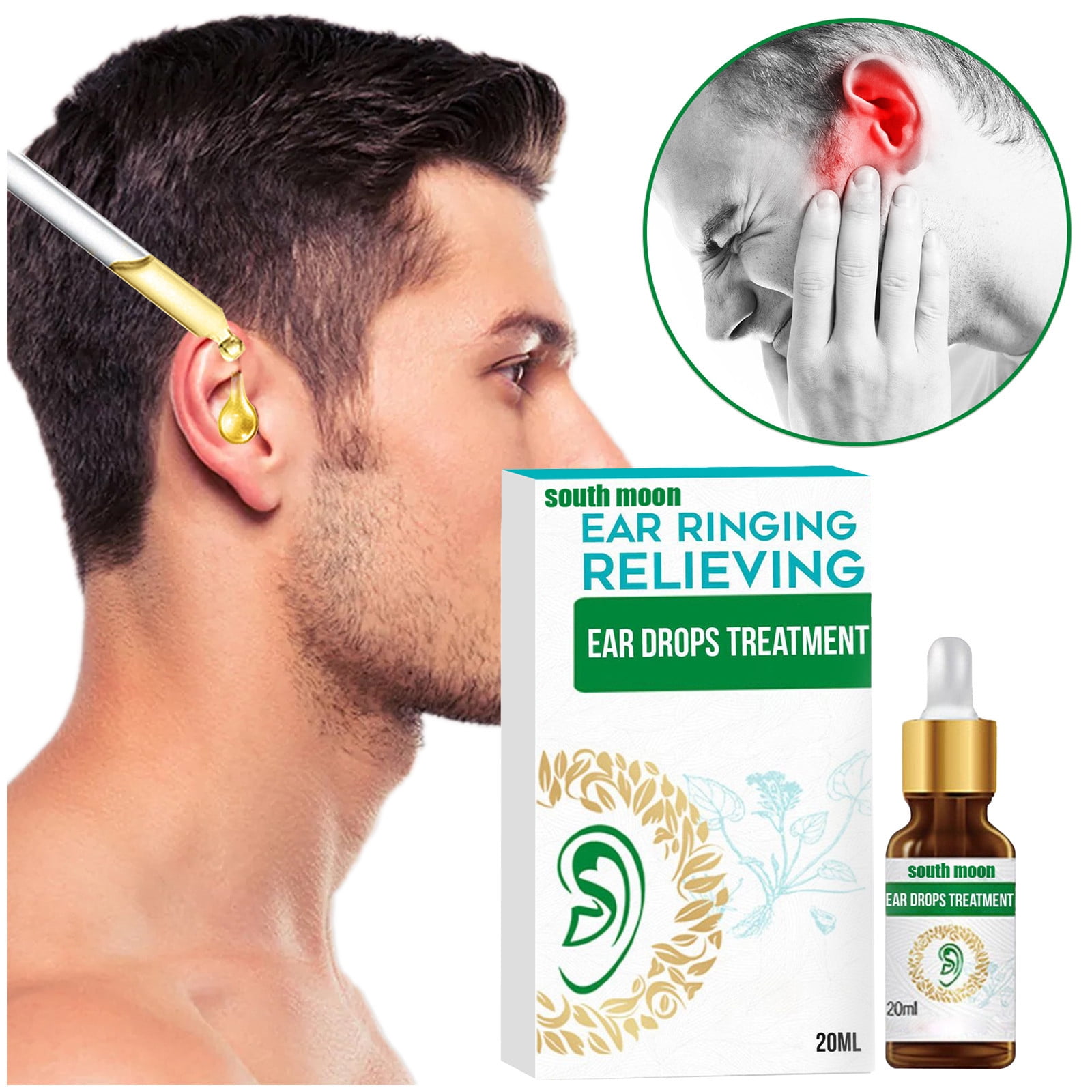 Hmpeaiiy Ear Ringing Relieving Ear Drops Tinnitus Ear Drops 20ml