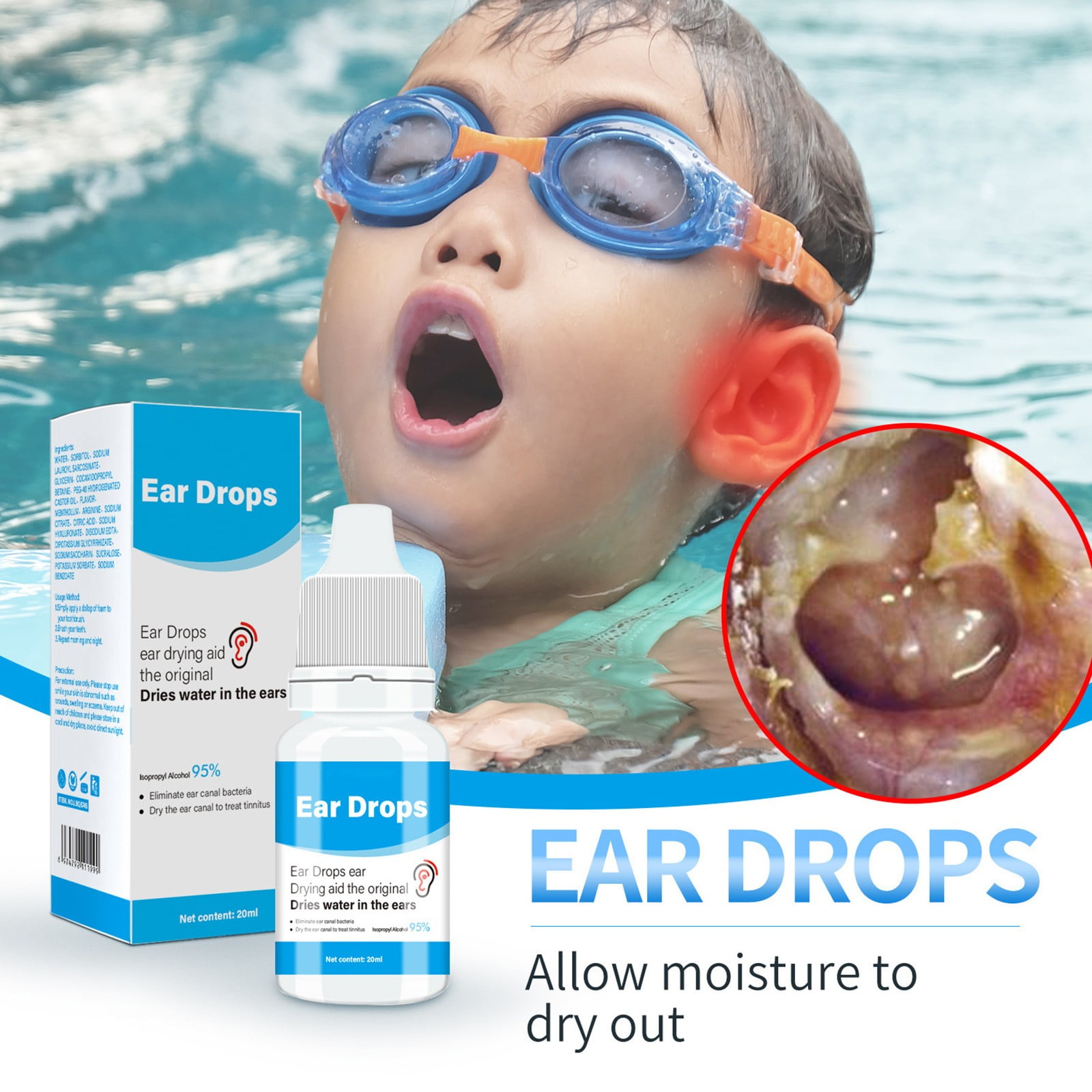 HMPEAIIY Ear Wax Removal Drops Ear Drops Bottle To Clear Up Earwax ...