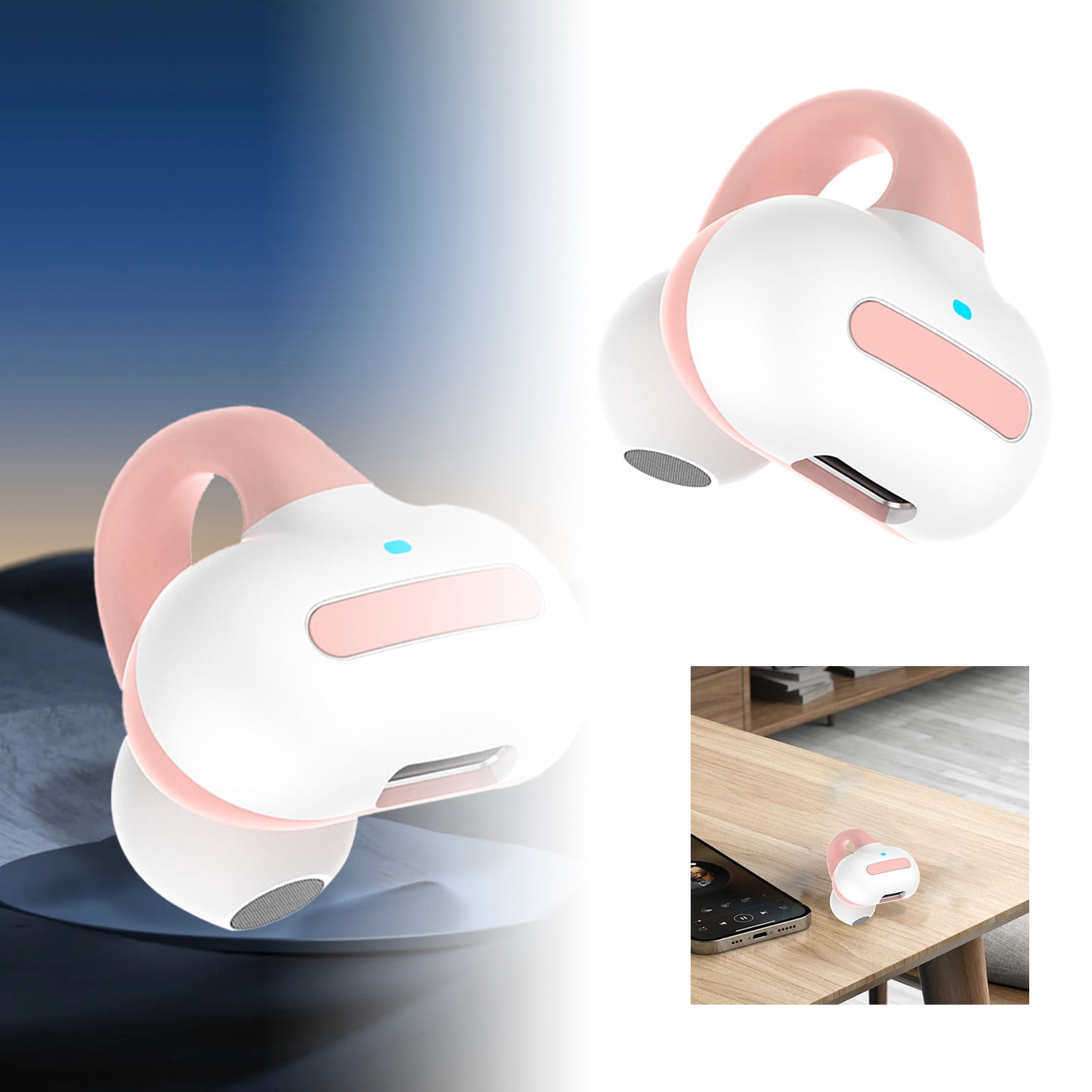 HMPEAIIY Earphone Ear Clip On Style Non In Ear And Over The Ear Bone ...