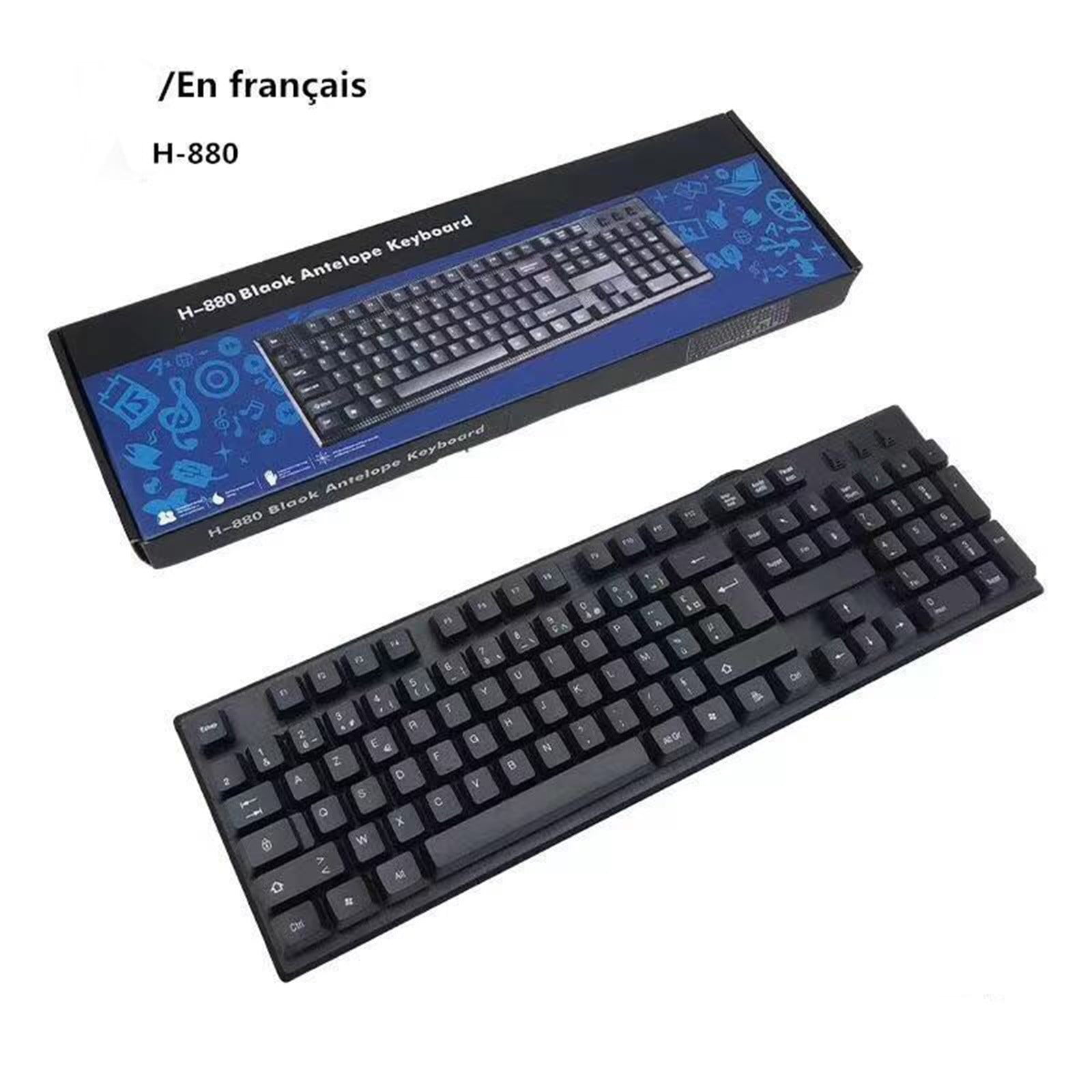 HMPEAIIY French wired keyboard , USB, 104 keys, desktop laptop keyboard ... HMPEAIIY French wired keyboard , USB, 104 keys, desktop laptop keyboard ...