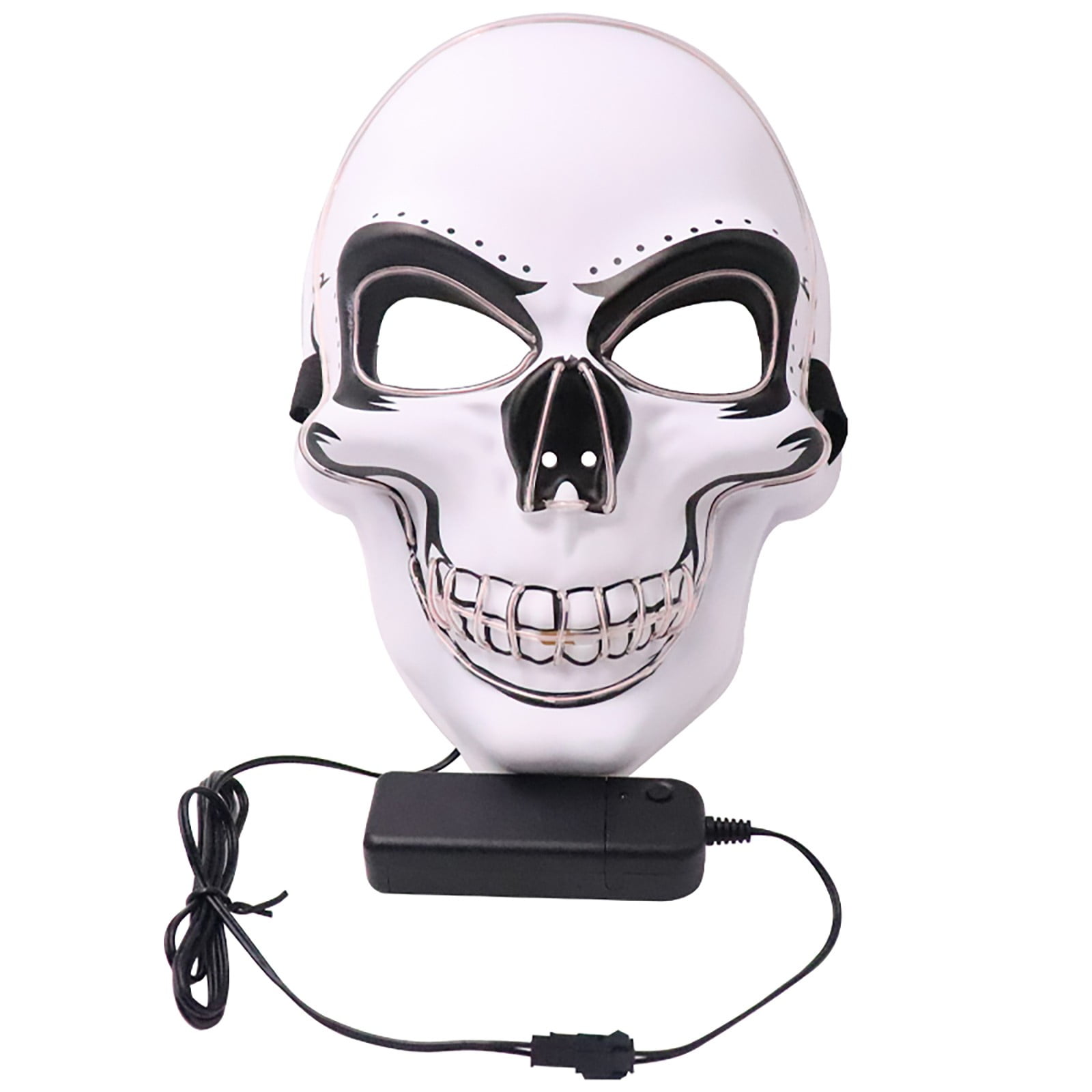 HMPEAIIY Glowing Hood Cold Light Hood Cheering Prop Party Skeleton Man ...