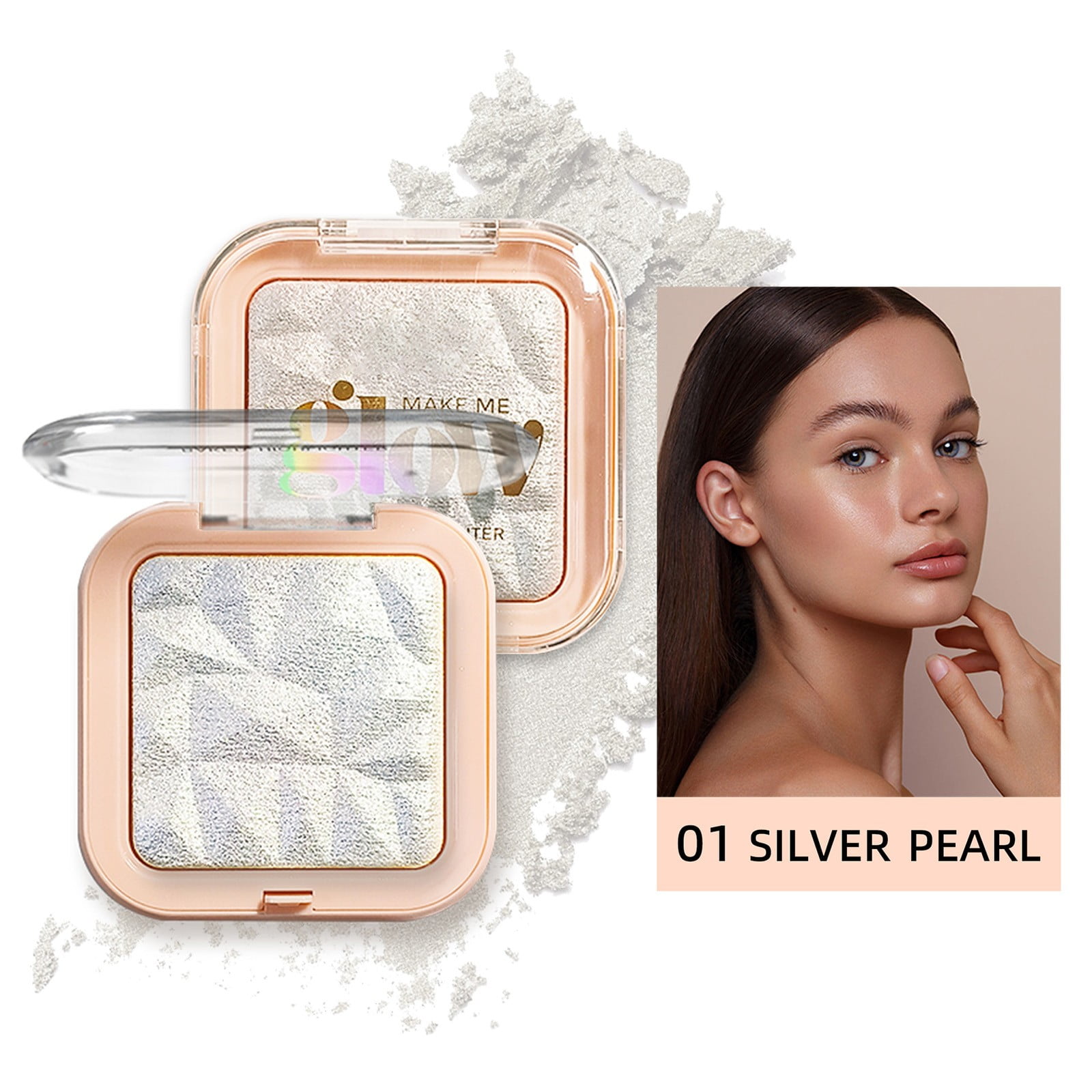 HMPEAIIY High Gloss Facelift Makeup Plate Shining Powder 4 Color High ...