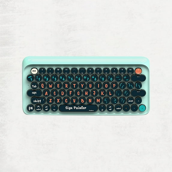 HMPEAIIY Illuminated Wireless Keyboard Universal Round Keycap 104 Keys ...