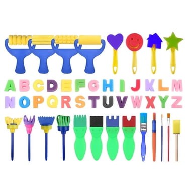 36 Piece Toddler's Painting Kit for Children's Art Projects - Foam ...