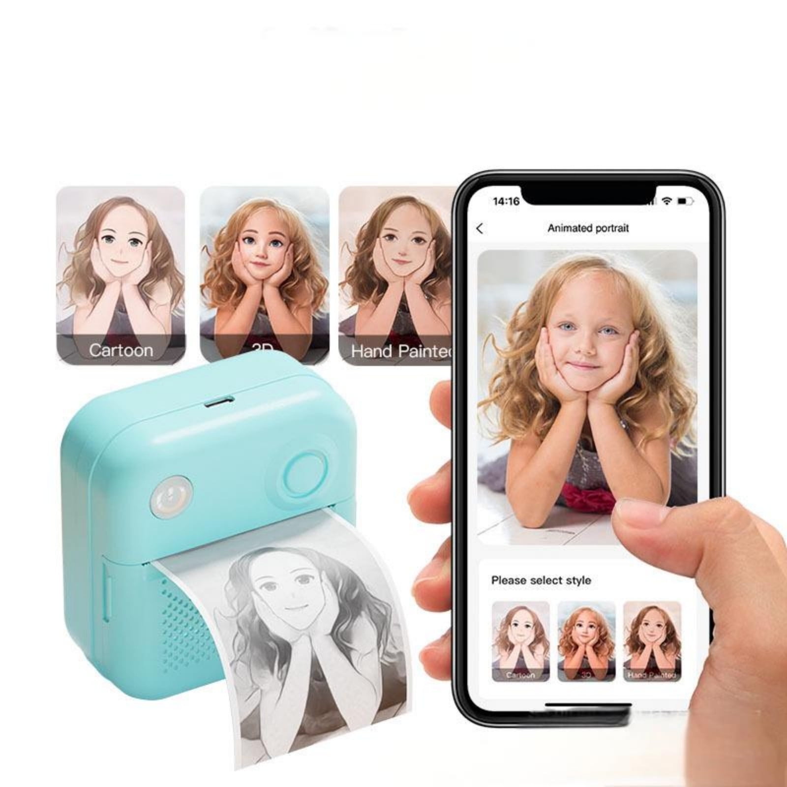 HMPEAIIY Label Maker Machine Label Portable Thermal Label Sticker ...