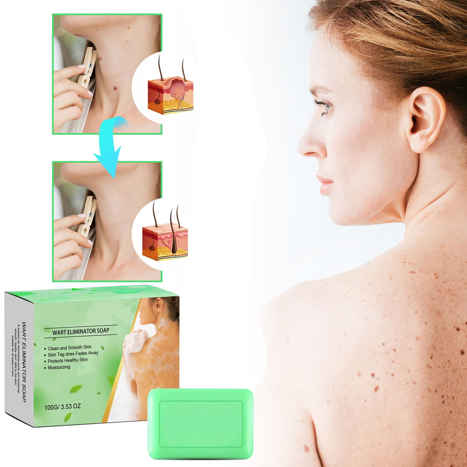 HMPEAIIY Lotion Back Brushes for Showering 20 Inches Smooth Skin Wart ...