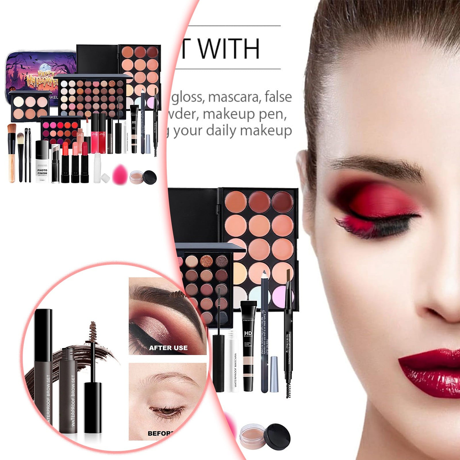 HMPEAIIY Makeup Set Pumpkin Packaging Cosmetics Set Stage Girl Holiday ...