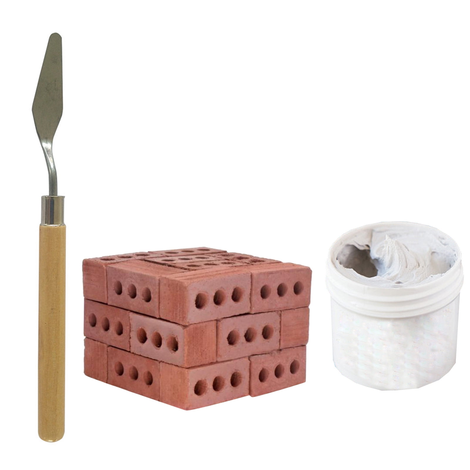 HMPEAIIY Mini Cement Bricks And Mortar Let You Build Your Own Wall Mini ...