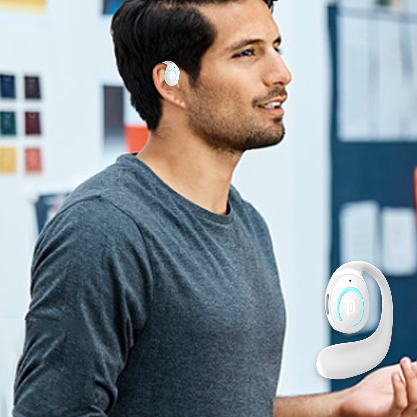 HMPEAIIY Mini True Wireless Headphones Version 5.3 Business Sports ...