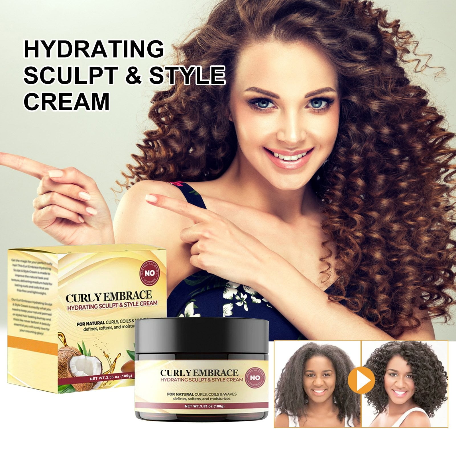 Hmpeaiiy Moisturizing Styling Paste For Curly Hair Hydrating