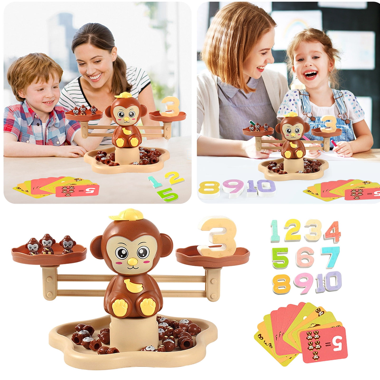 HMPEAIIY Montessori Math Toy Digital Monkey Balancer For Children Scale ...