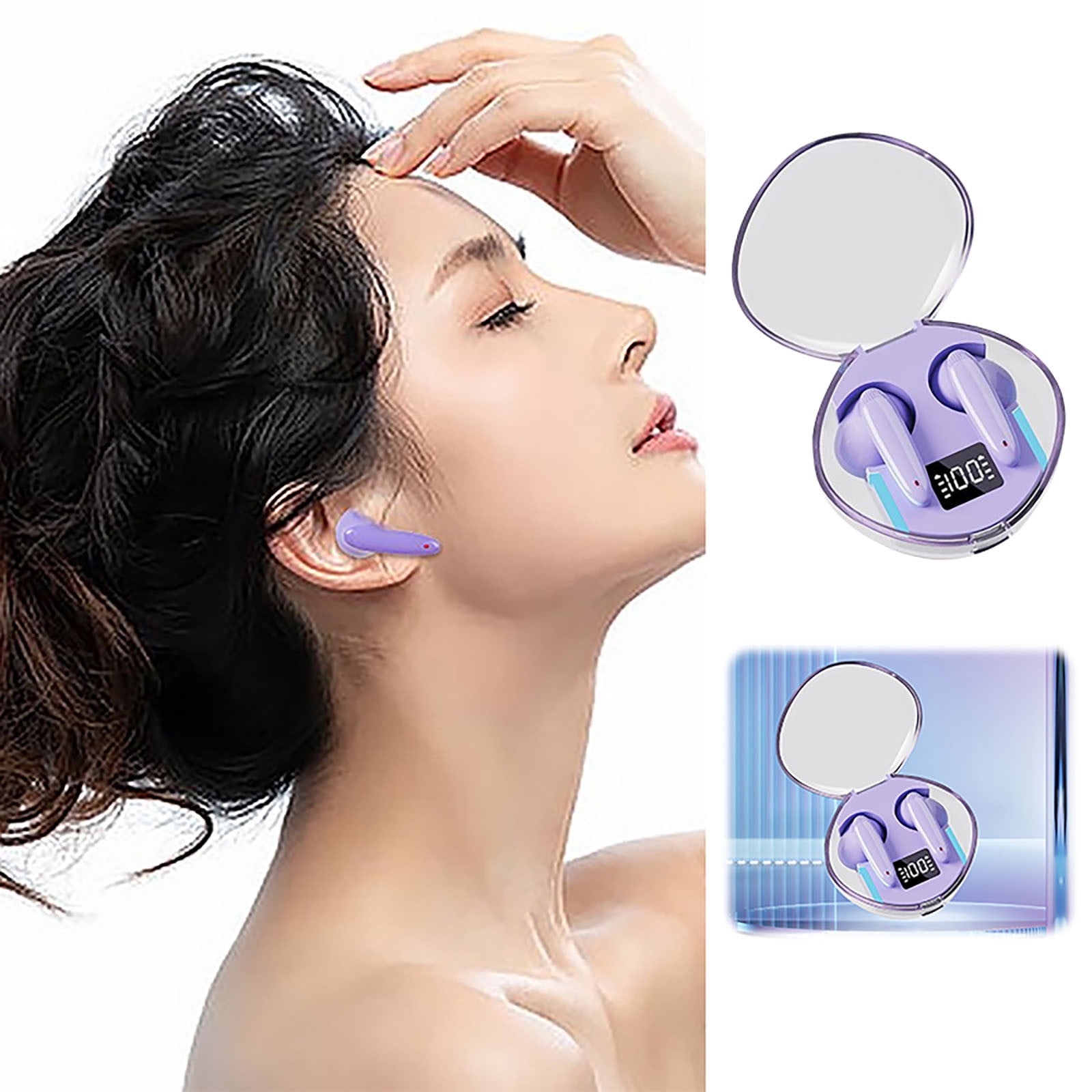 HMPEAIIY Peak Pro Ear Buds Candy Ah-d1200 BH22 Transparent Compartment ...