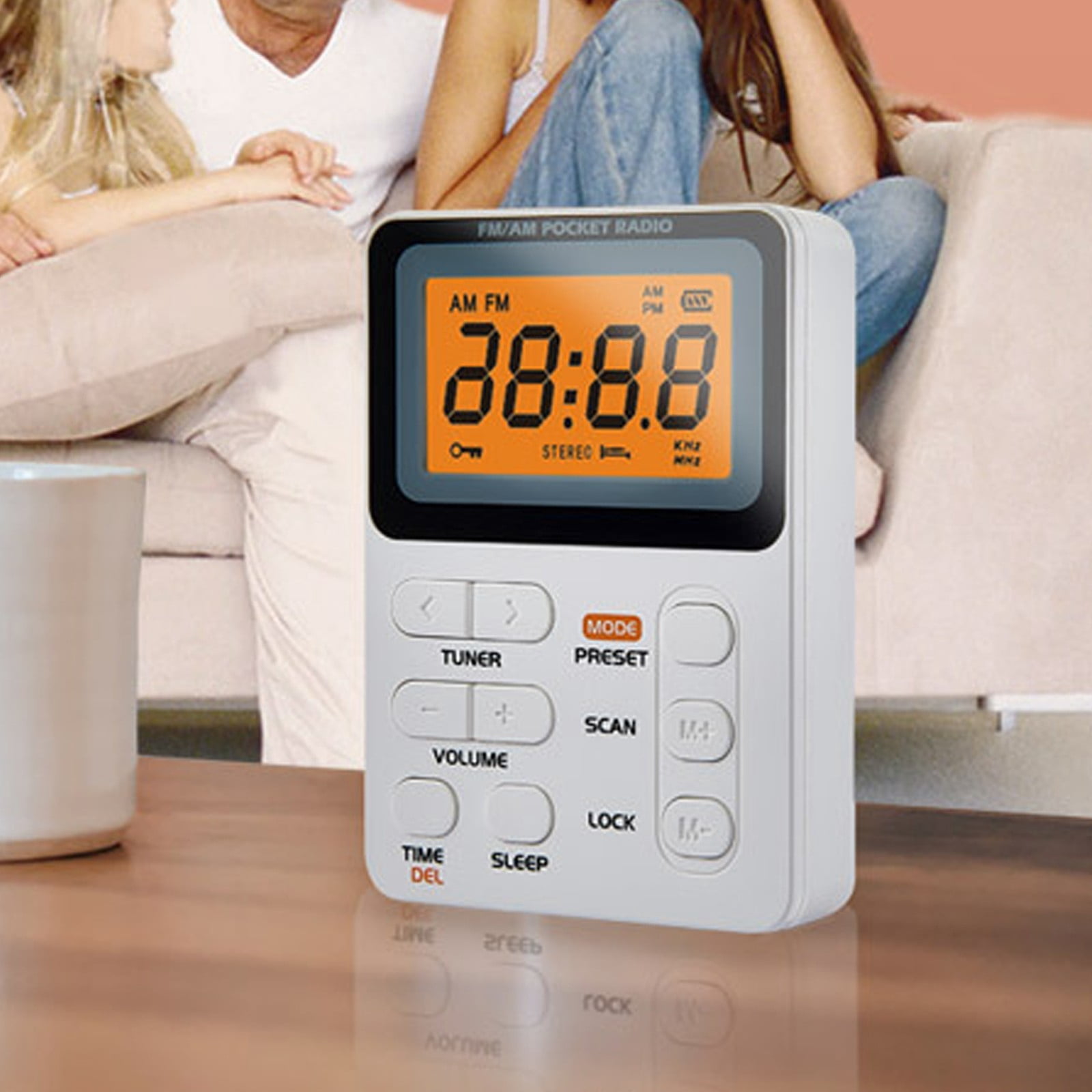 HMPEAIIY Portable Mini Digital Tuned Stereo Portable With Rechargeable ...