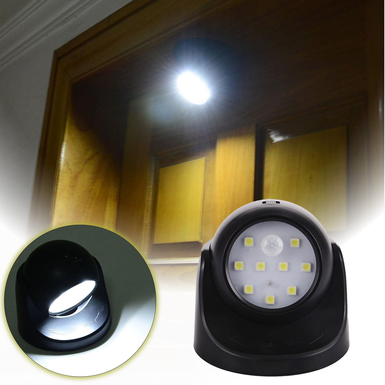 HMPEAIIY "Revolutionary 9LED Motion Sensor Light: Energy Saving 360 ...