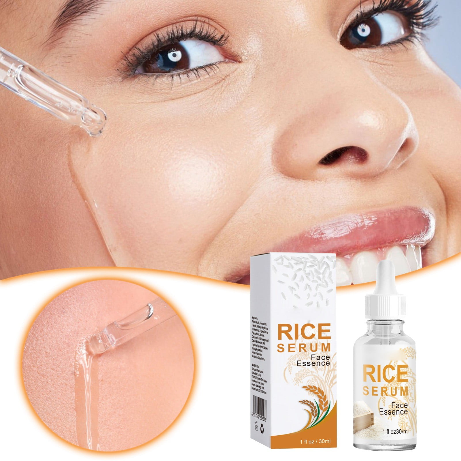 HMPEAIIY Rice Moisturizes Replenishes Water Lifts Skin Tone Improves Roughness Replenishes And ...