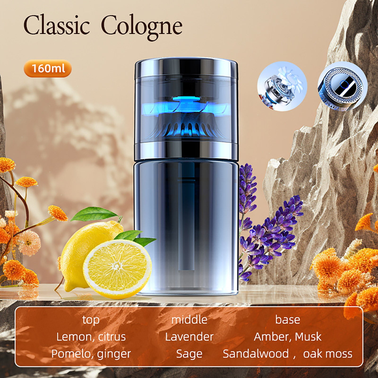 HMPEAIIY Smart Car Aroma Diffuser With Natural Fragrance Car Scents ...