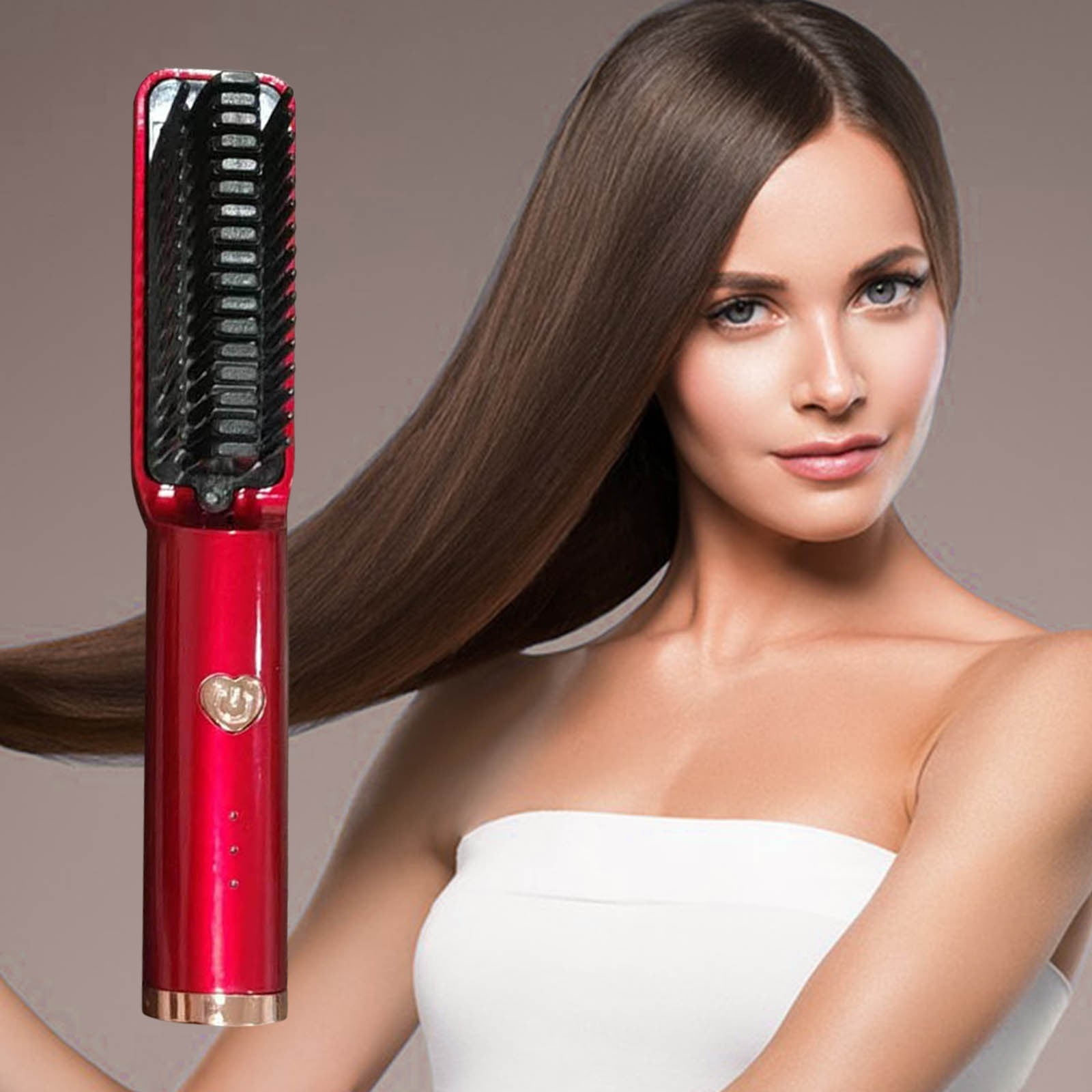 Hmpeaiiy Steamer Hair Rotating Hair Dryer Brush Portable Cordless Mini Hair Straightening And