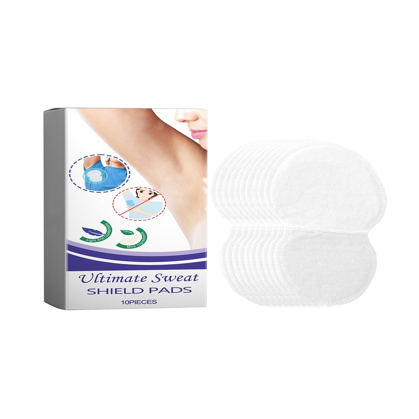 HMPEAIIY Travel Hot Rollers 5 Underarm Sweat Pads Armpit Sweat Pads ...