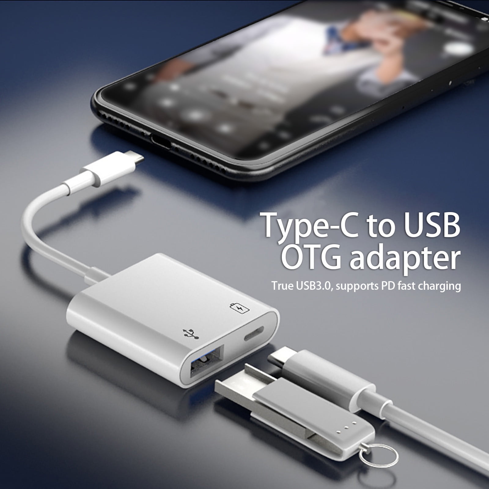 HMPEAIIY Type C Otg Adapter With Power Supply Usb3.0 European Plug ...