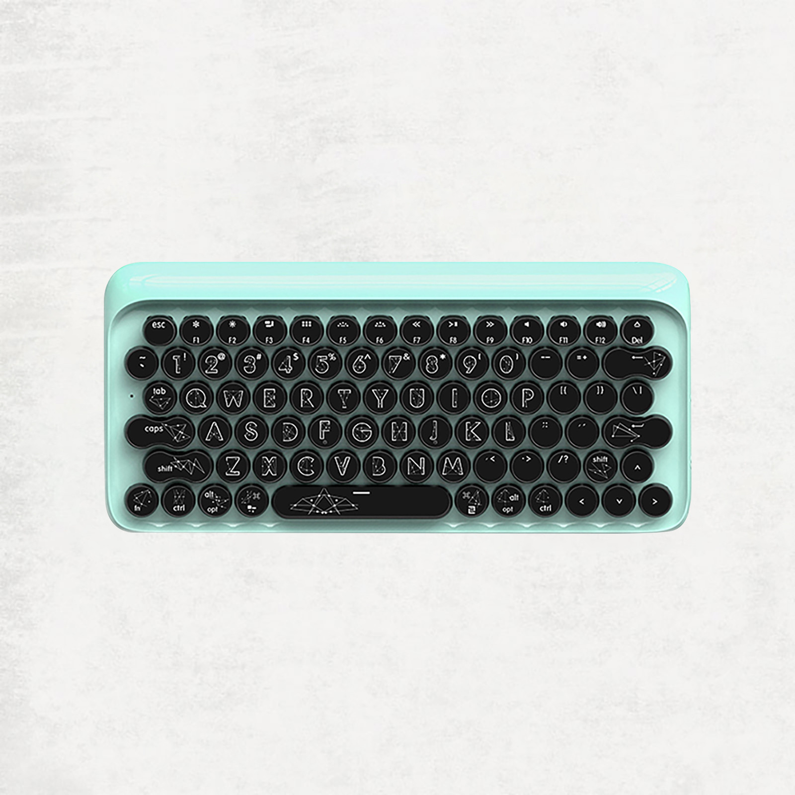 HMPEAIIY Universal Round Keycap 104 Keys Cute Pattern Desktop Keyboard ...