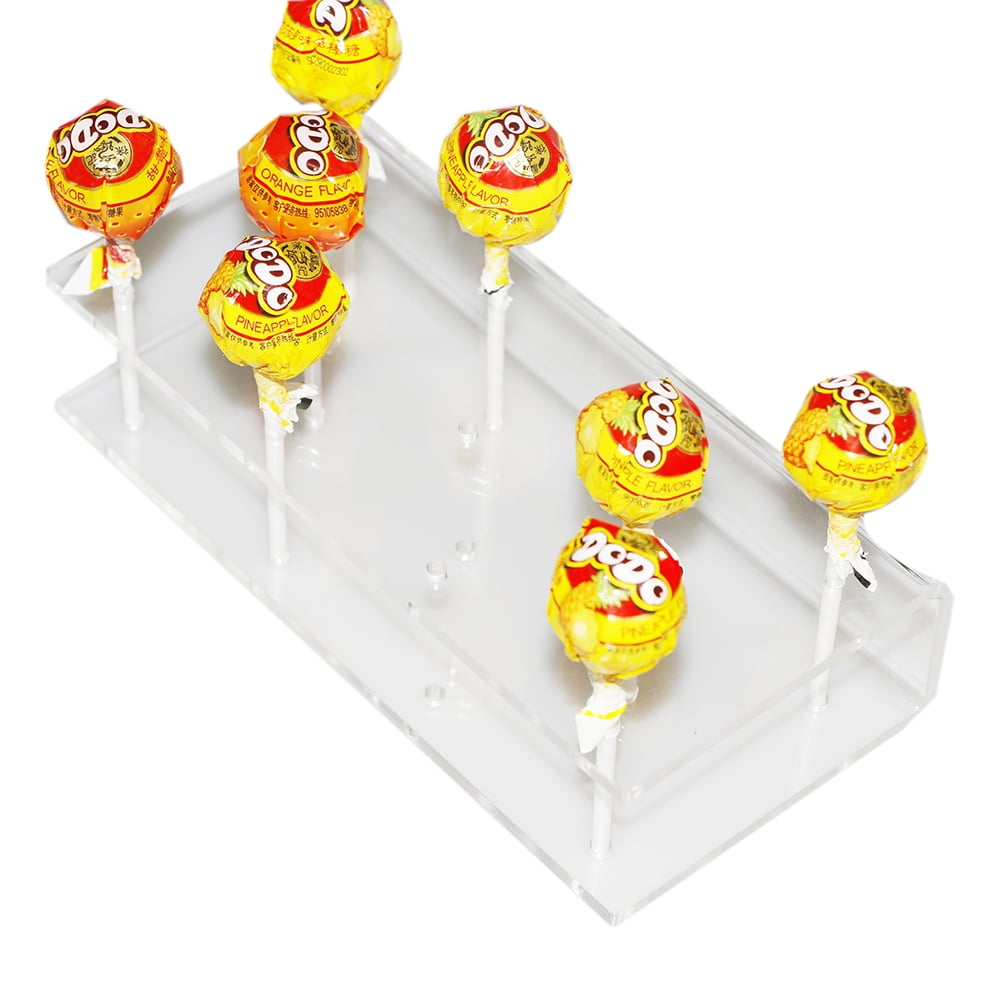 HMROVOOM 2 Packs Transparent Acrylic Lollipop Stand Holder, 11 Holes ...