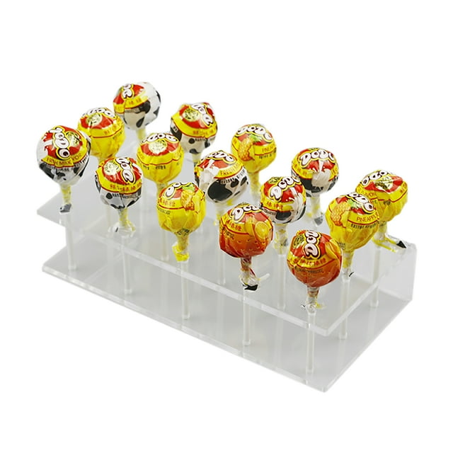 HMROVOOM 2 Packs 15 Holes Acrylic Lollipop Stand,Cake Pop Holder ...