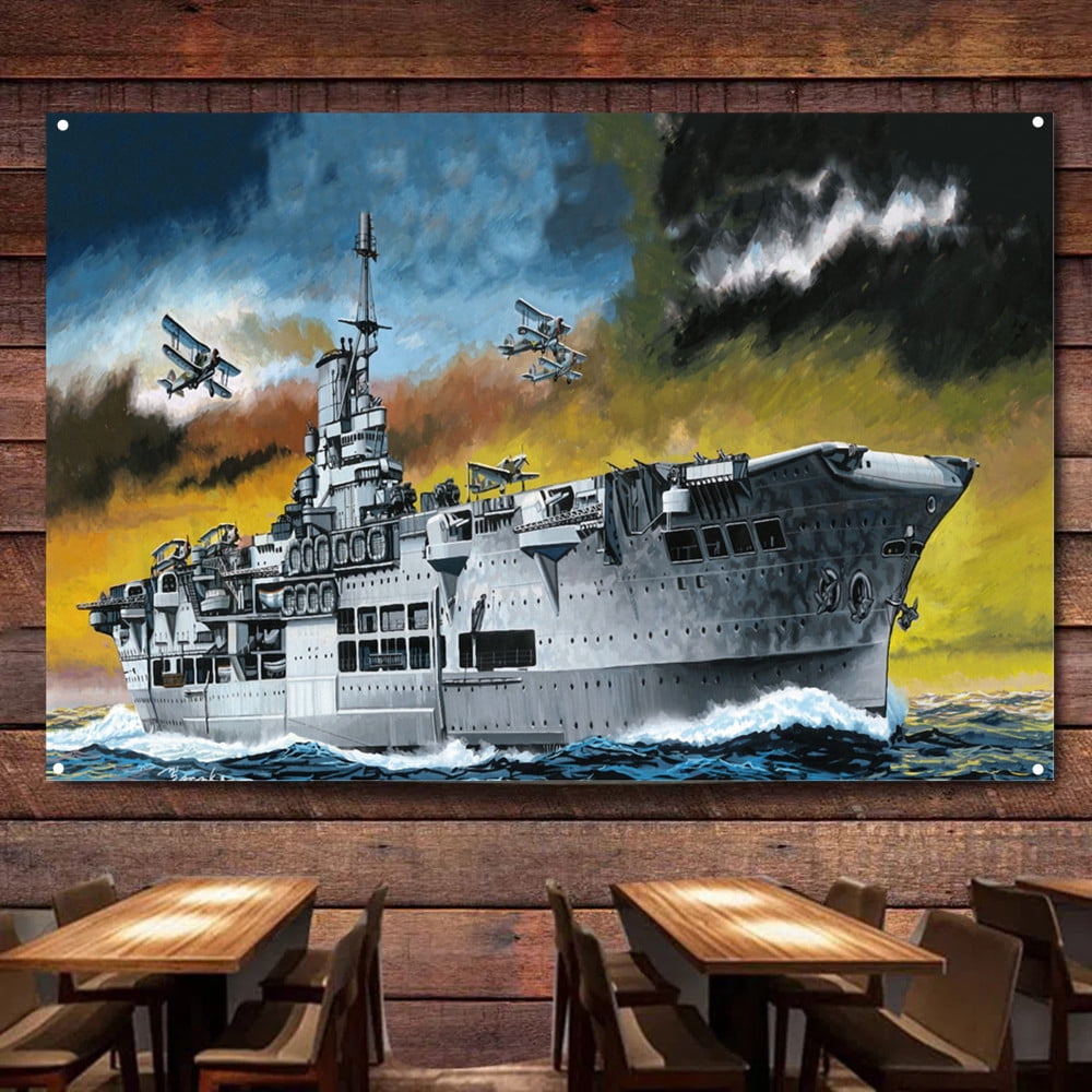 HMS Ark Royal British Aircraft Carrier (1941) Battleship Wall Art ...