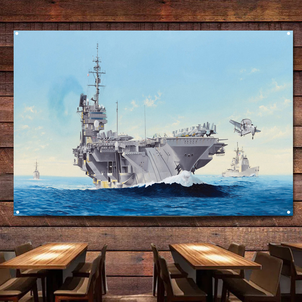 HMS Hood Aircraft Carrier Battleship Wall Art Banners Hanging Flags ...