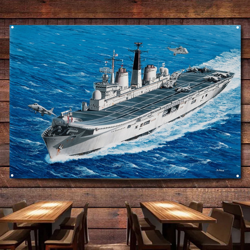 HMS Invincible (Falkland War) Aircraft Carrier Battleship Wall Art ...