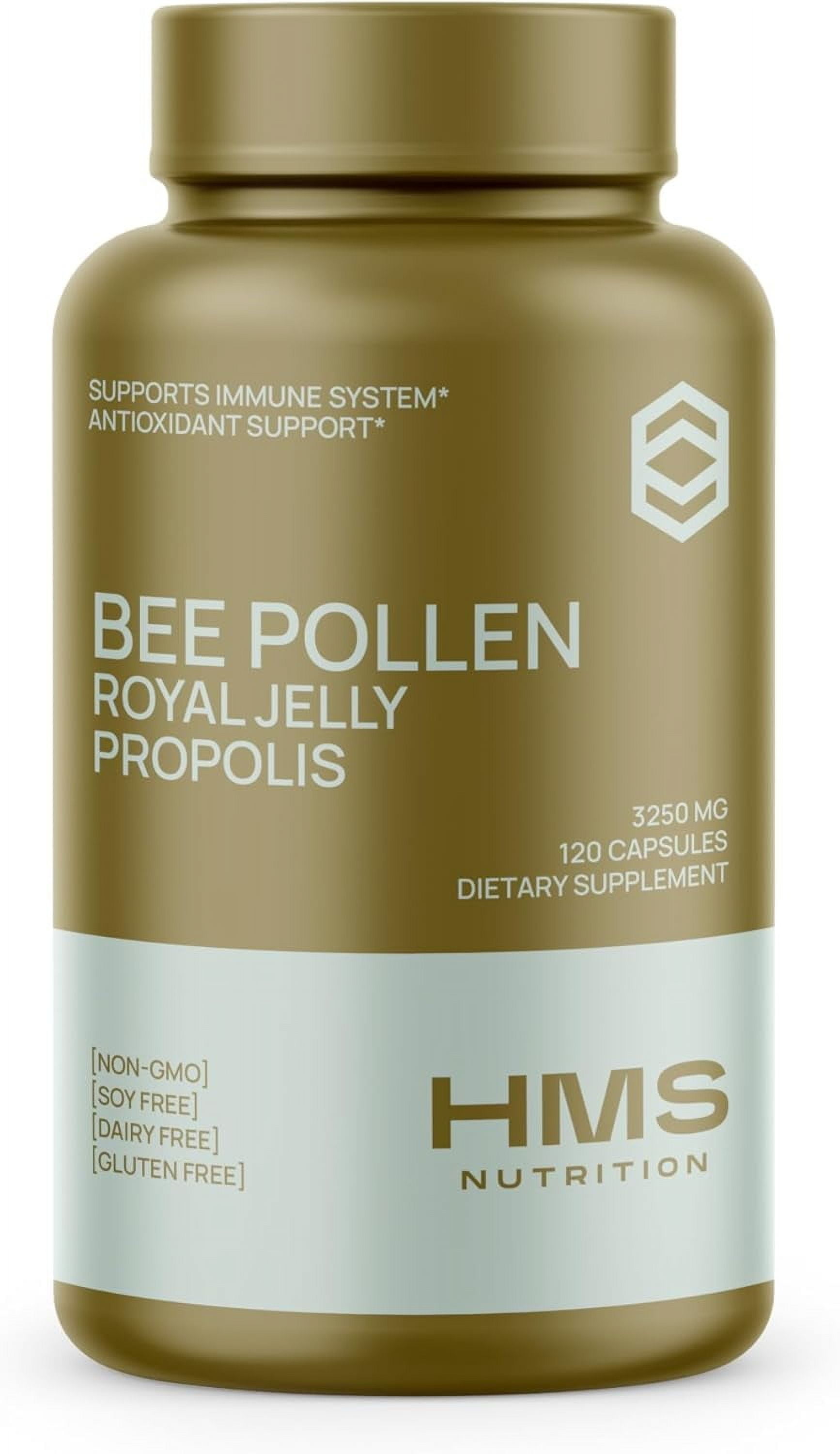 HMS Nutrition Premium Bee Pollen Daily Dietary Supplement - Includes ...