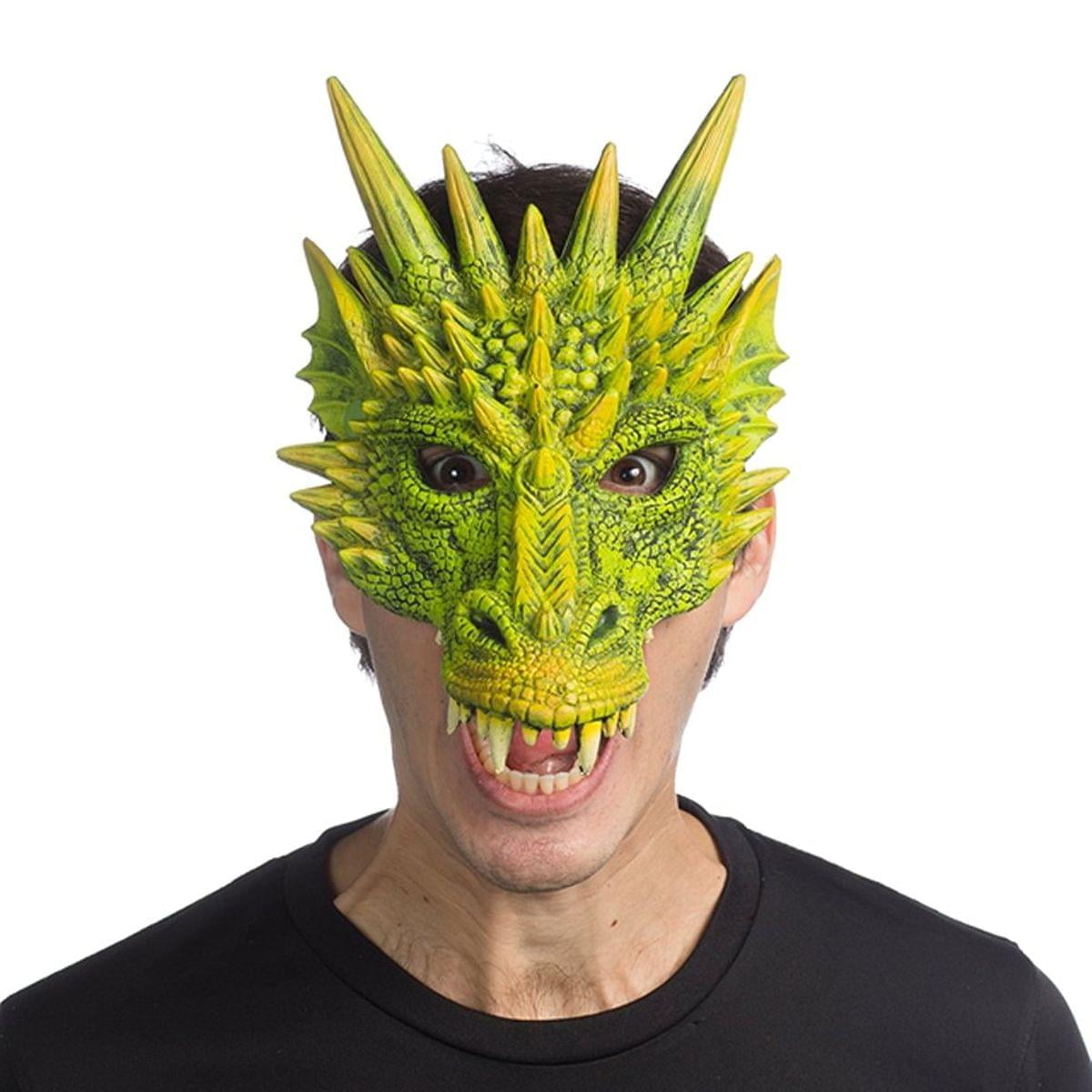 HMS Supersoft Fantasy Green Dragon Adult Costume Mask - Walmart.com