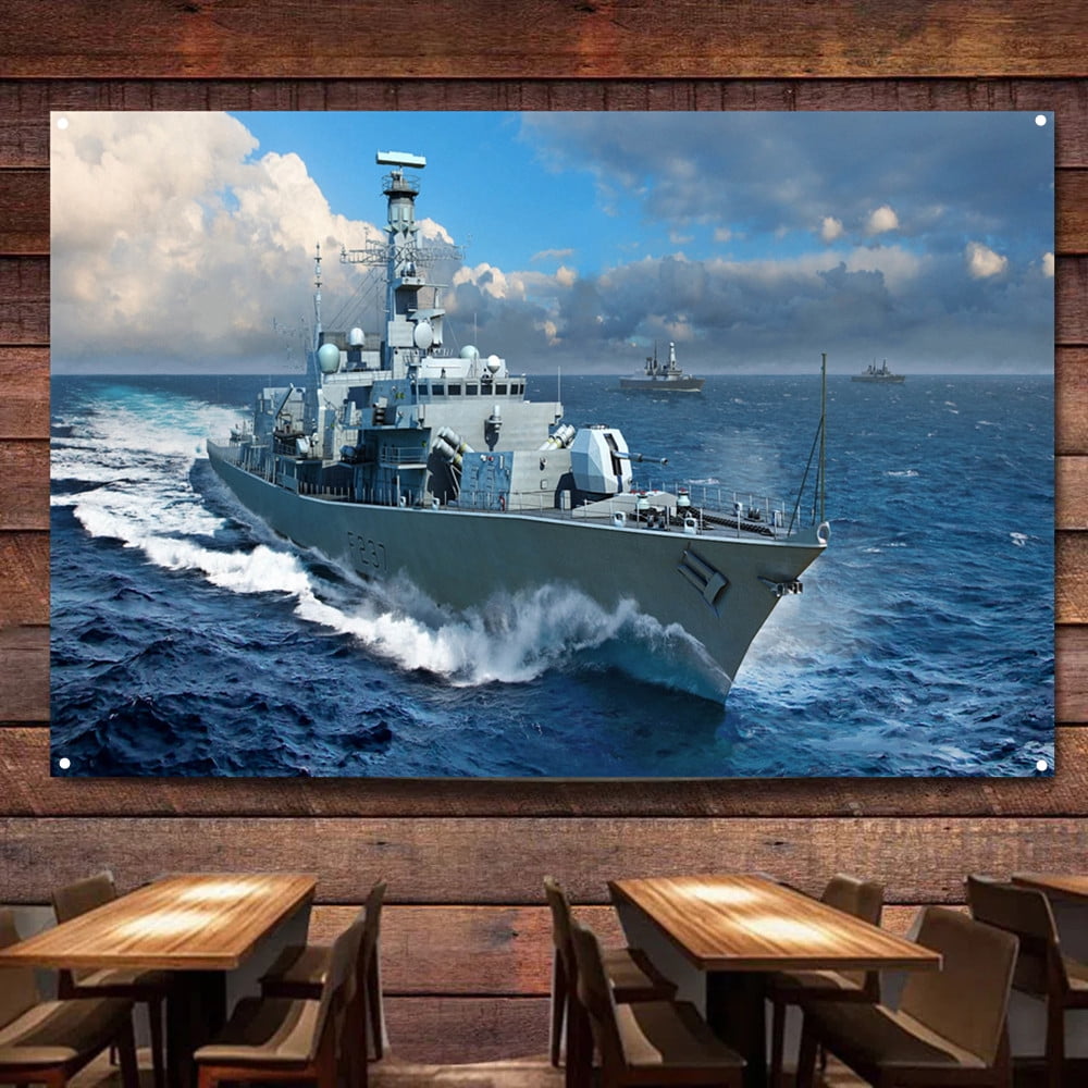 HMS Type 23 Frigate - Westminster (F237) Battleship Wall Art Banners ...