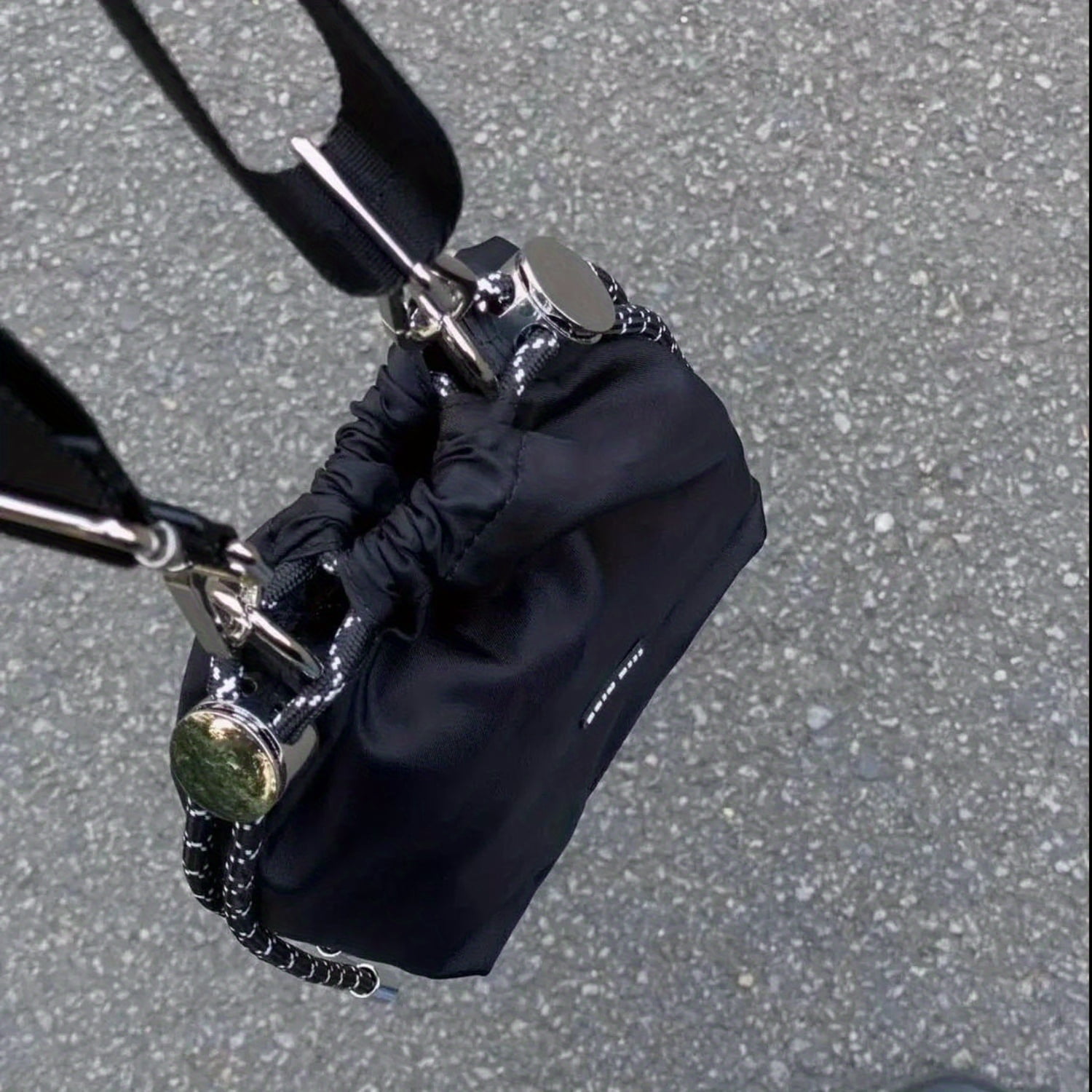 HMSHA Mini Drawstring Bucket Bag - Stylish Nylon Shoulder and Crossbody ...