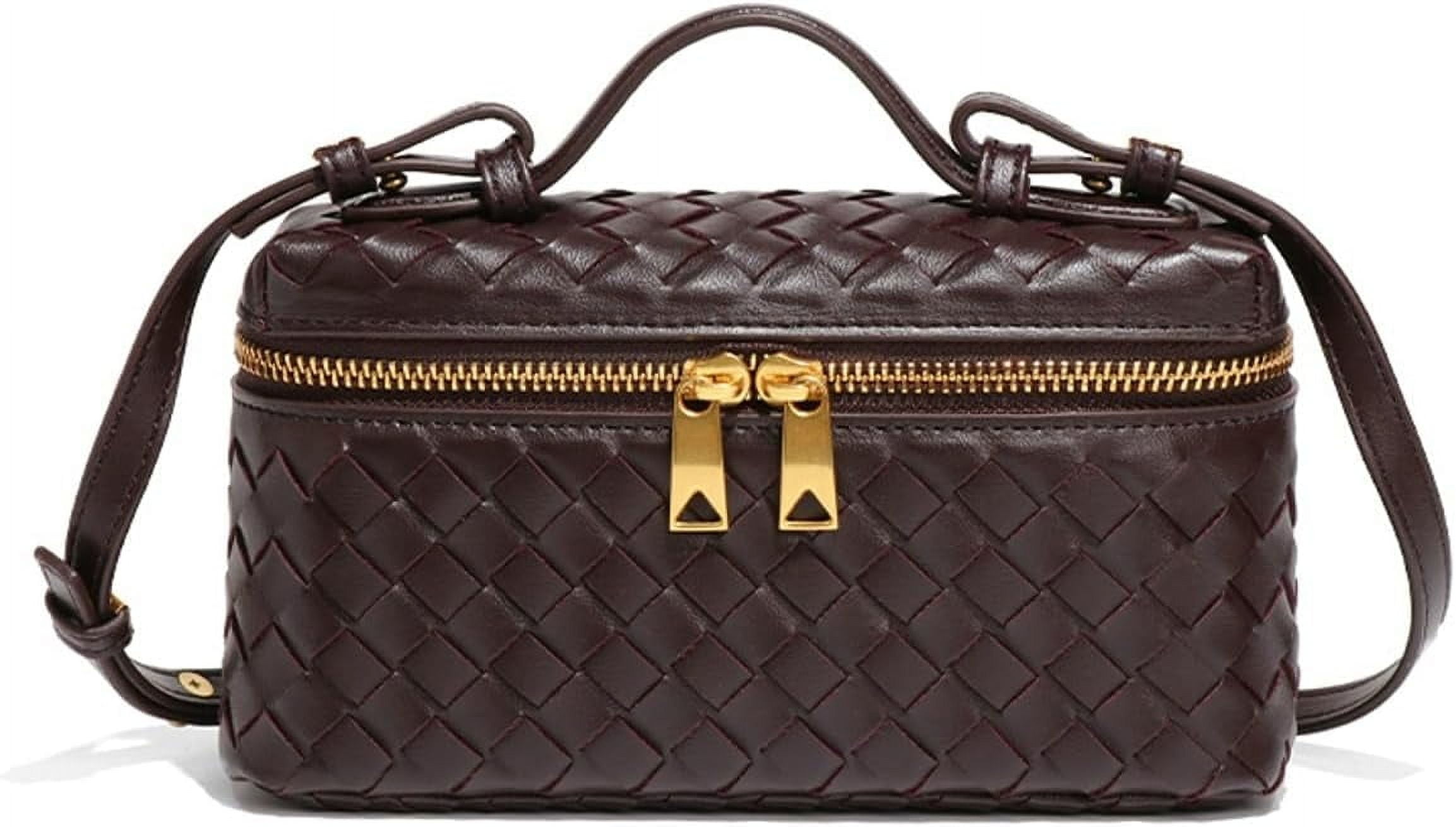 HMSHA Trendy Woven Crossbody Purse Square Box Bags Women Shoulder Bag ...