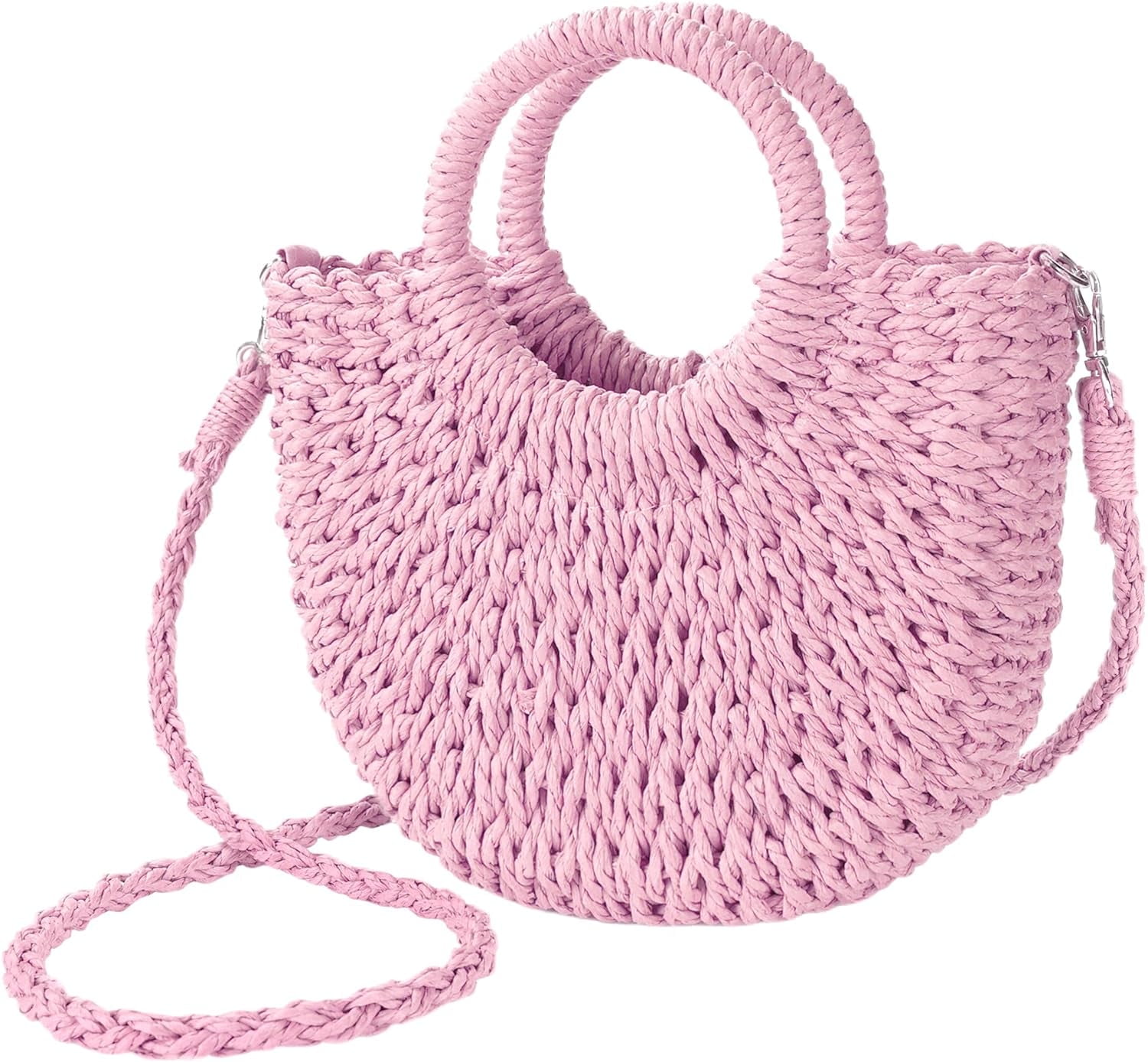 HMSHA Womens Straw Beach Bag Woven Crossbody Shoulder Bags Top Handle ...