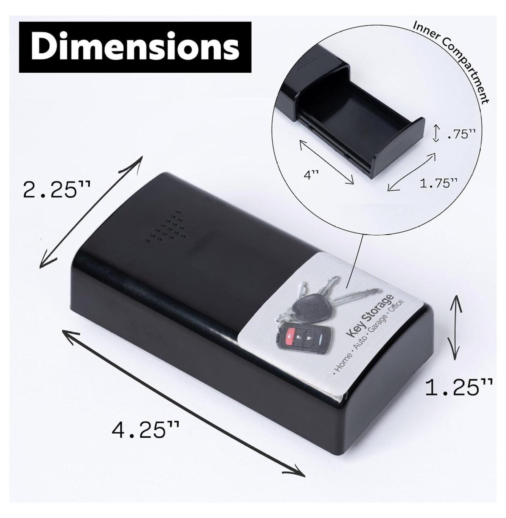 HMTtie 3 Pack XL Magnetic Key Hider, Outdoor Hidden Storage Compartment ...