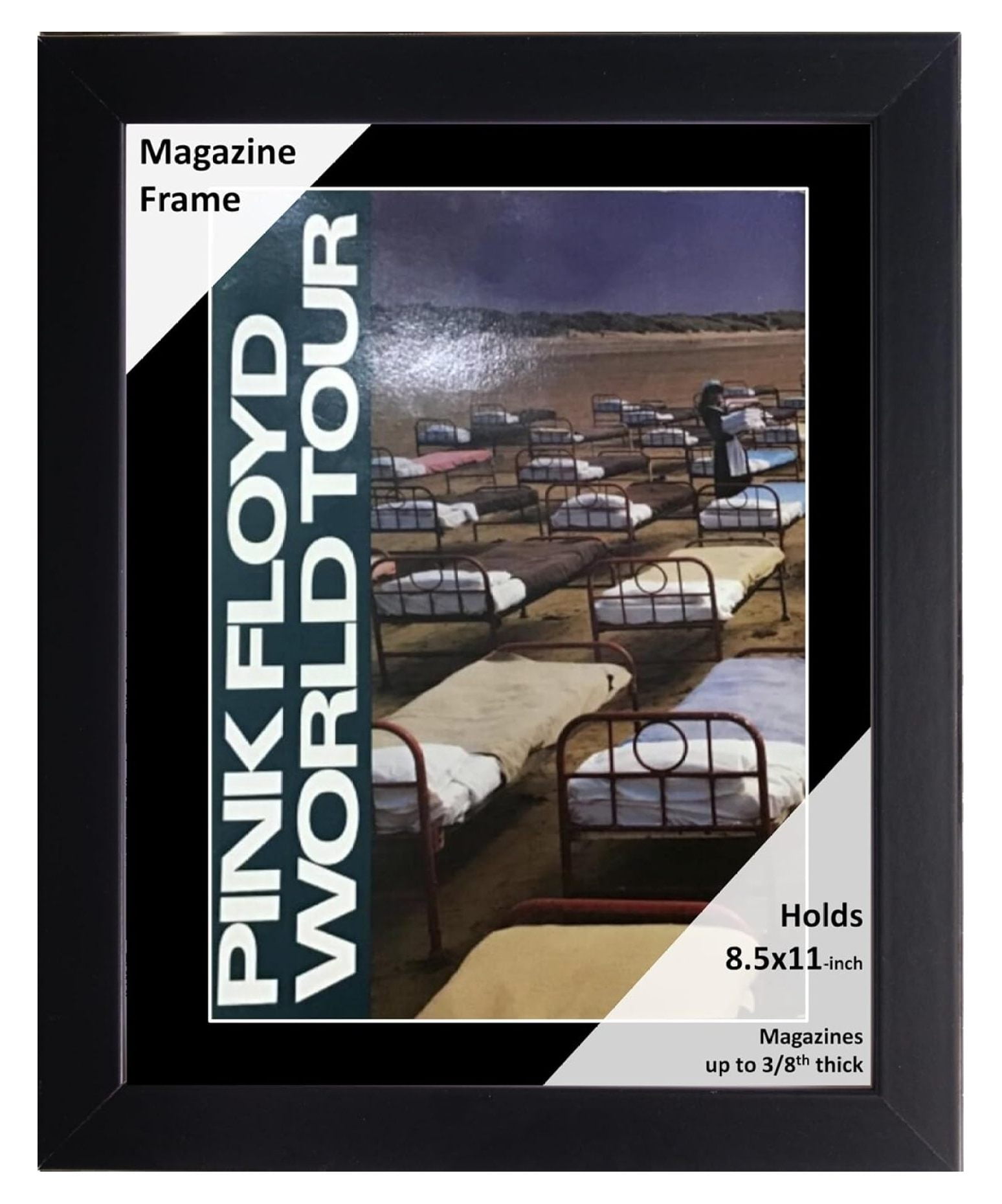 HMTtie 8.5 x 11 Magazine Frame with Full-Strength Glass, Holds Up To A ...