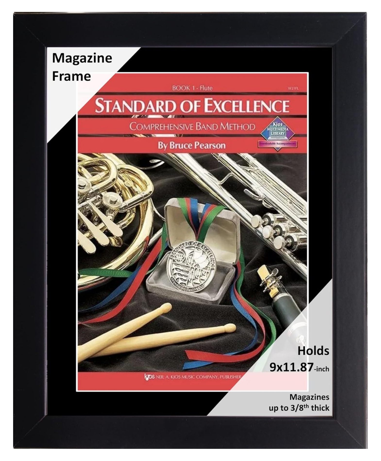 HMTtie 9 x 11.87 Magazine Frame with Full-Strength Glass, Holds Up To A ...