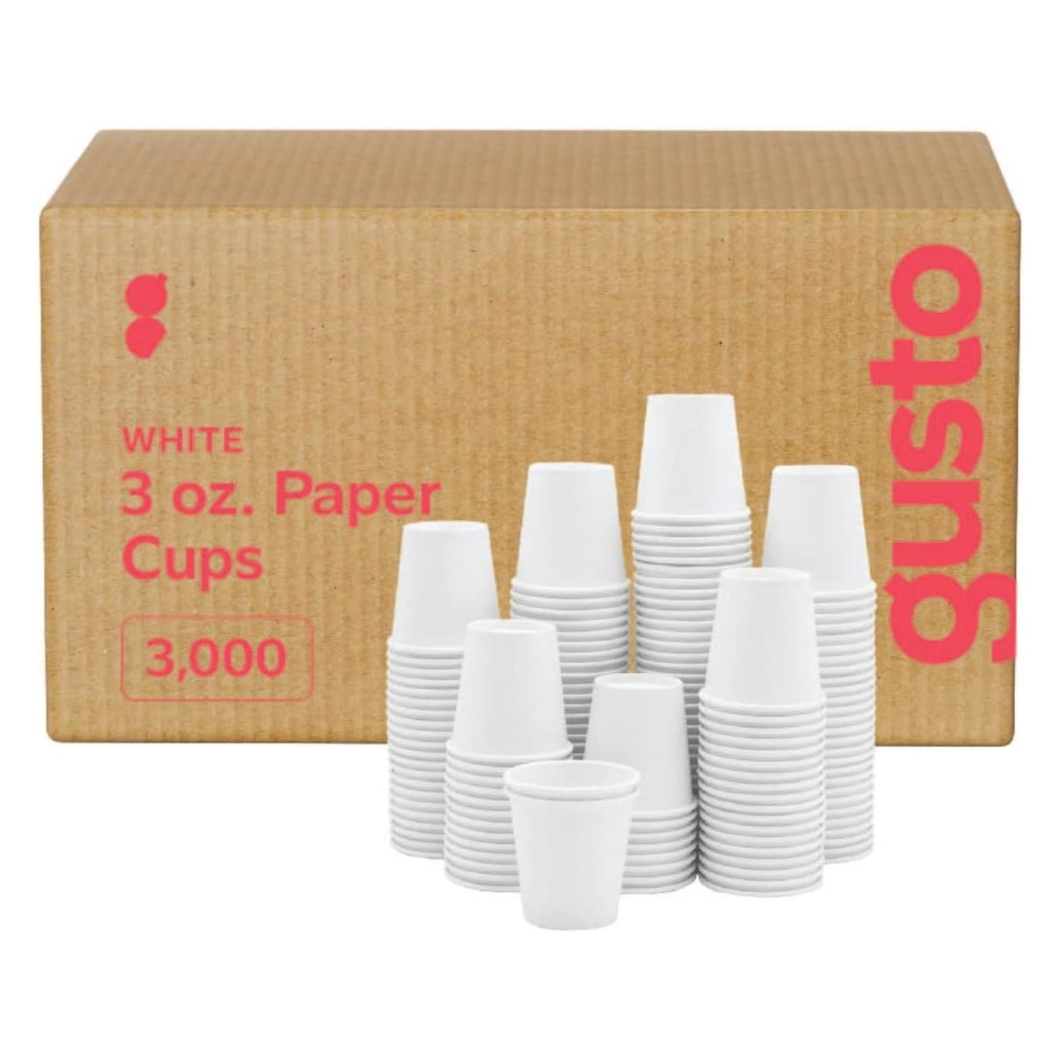 HMTtie [Case of 3000 3 oz. White Small Paper Cups, Disposable Mini ...