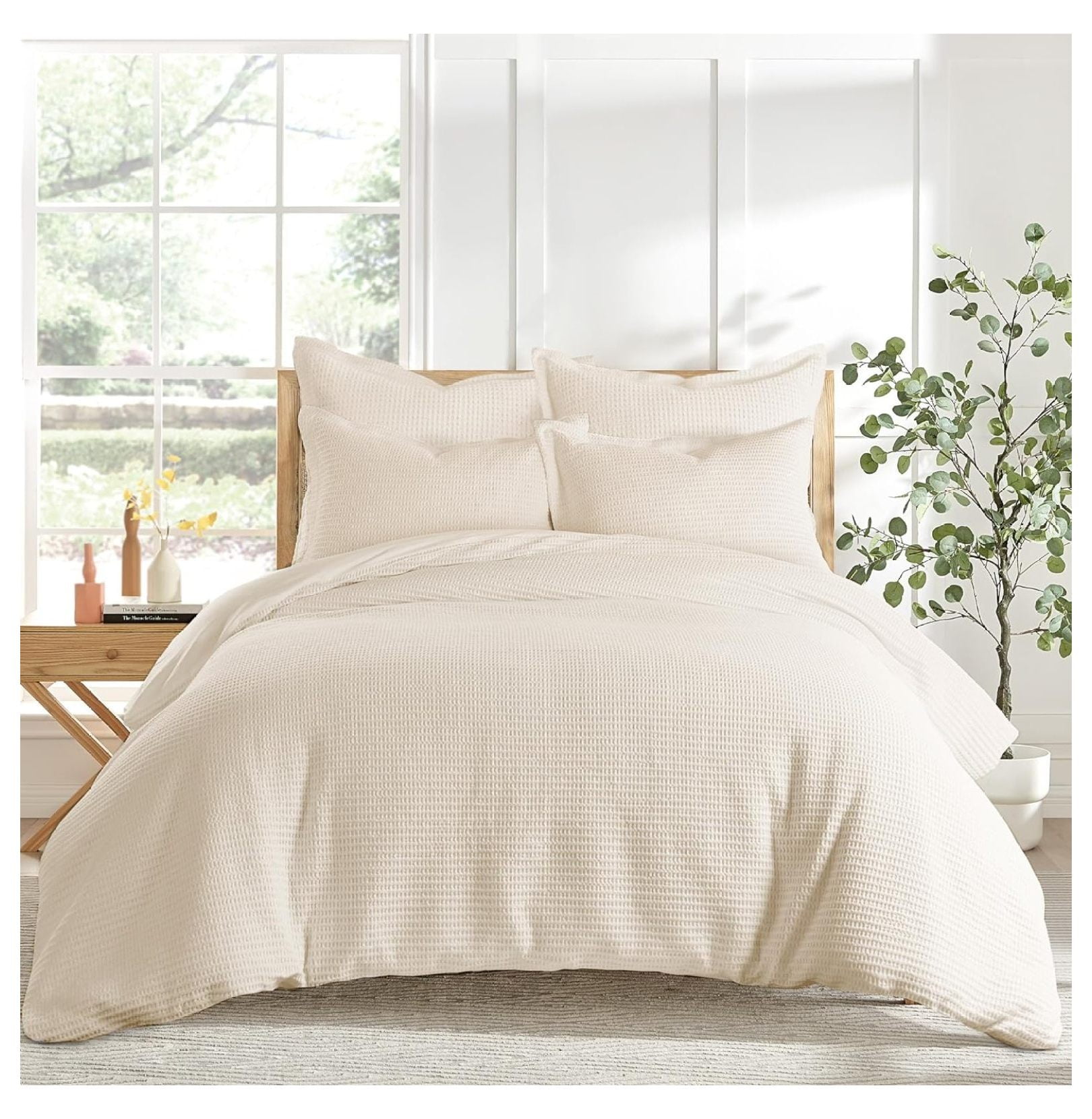 HMTtie - Cloud Waffle Comforter Set - Full/Queen Comforter + Two ...