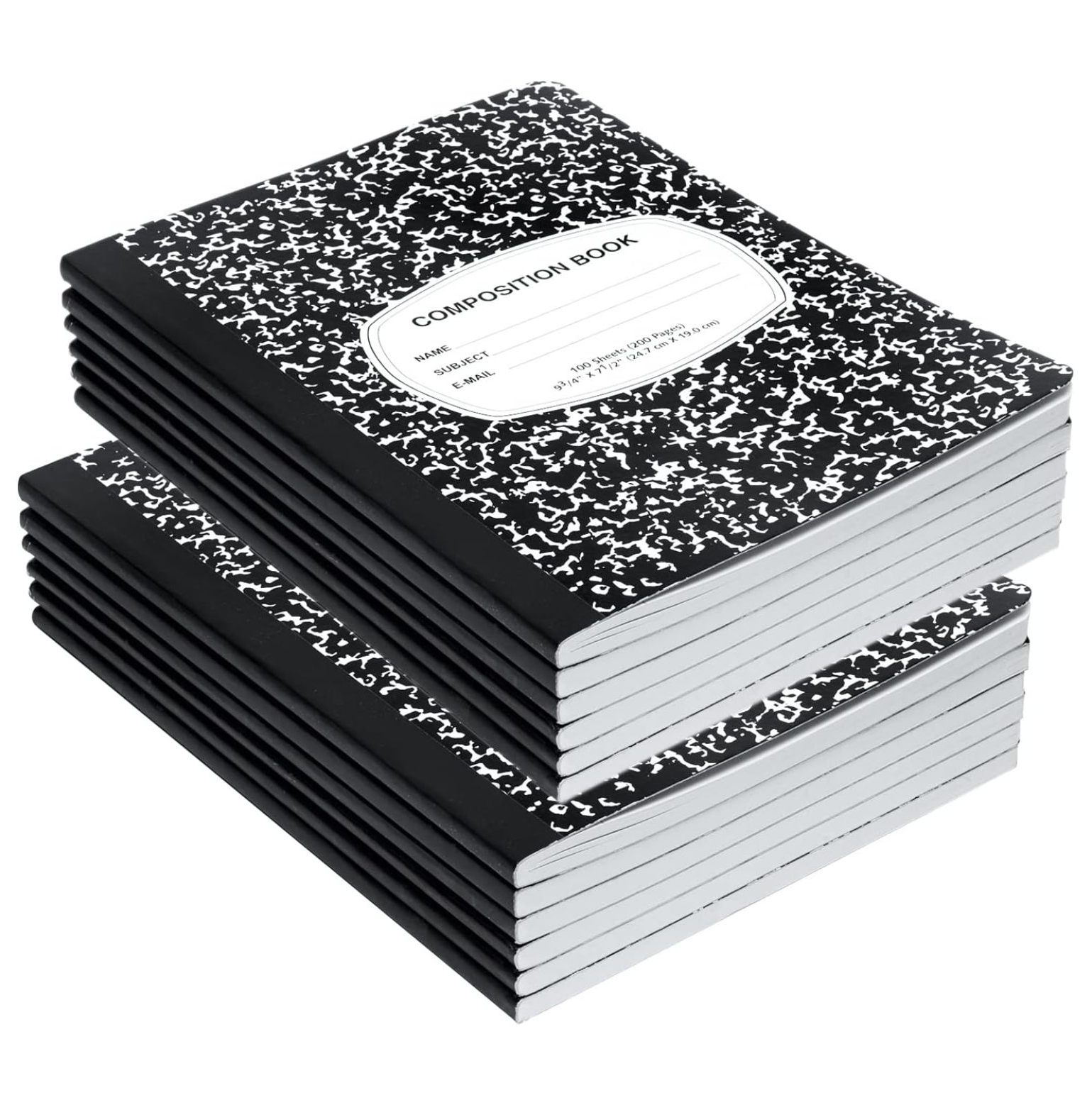 HMTtie College Ruled Composition book, 100 Sheet (200 pages), 12-Pack ...